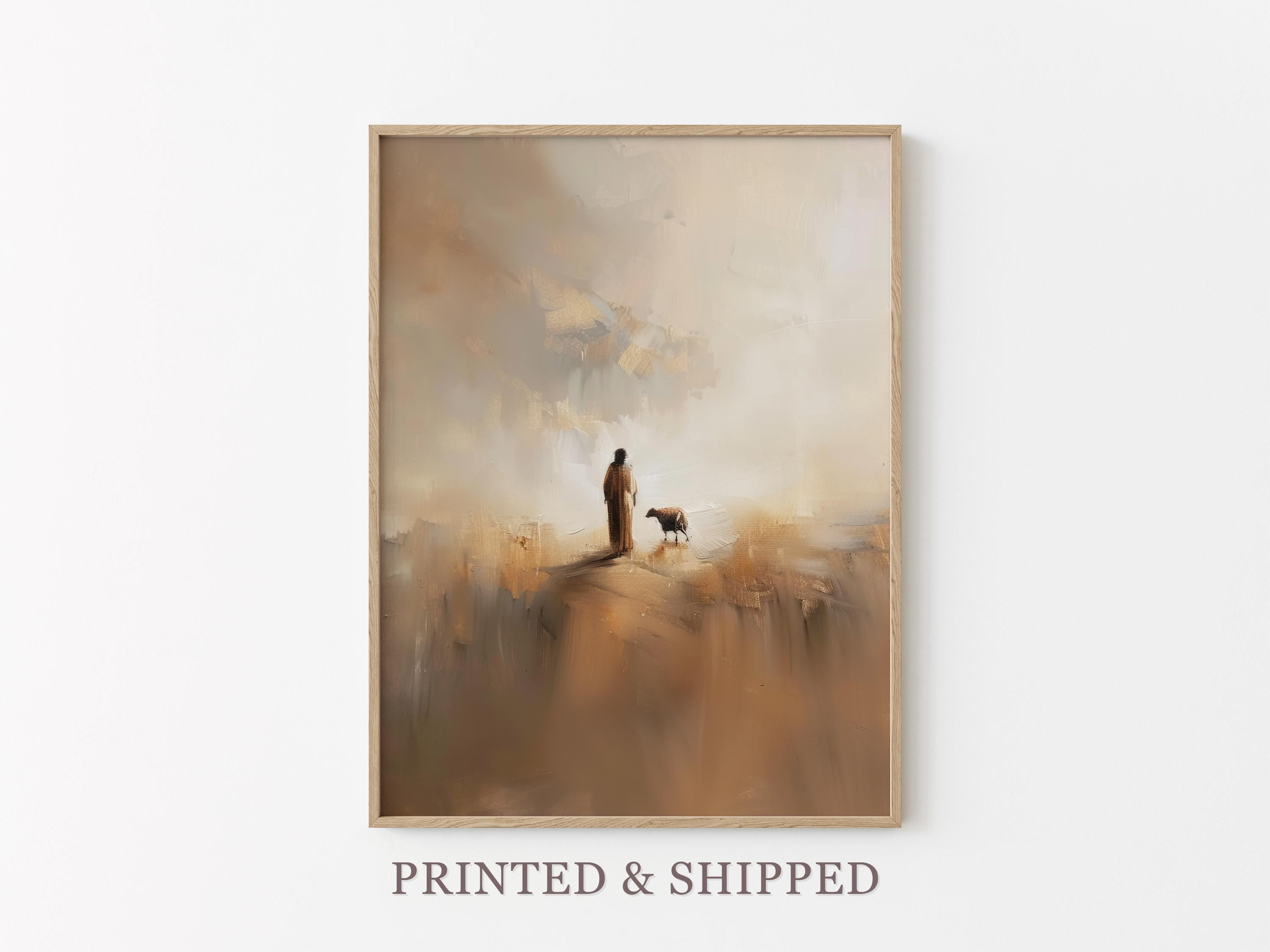 Jesus Leaves The | Parable Of The Lost Sheep Print | Good Shepherd ...