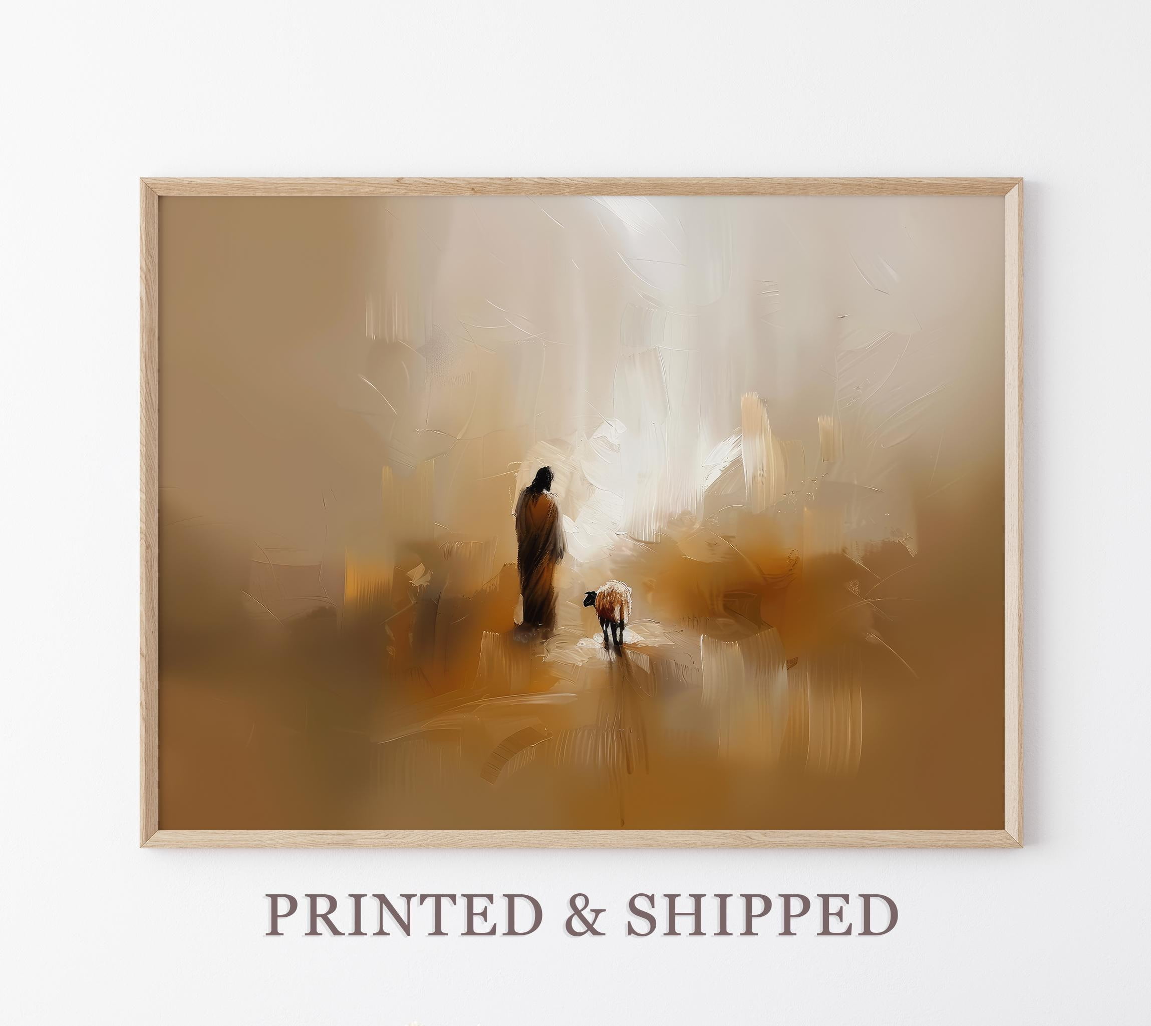 Jesus Leaves The | Parable Of The Lost Sheep Print | Good Shepherd ...