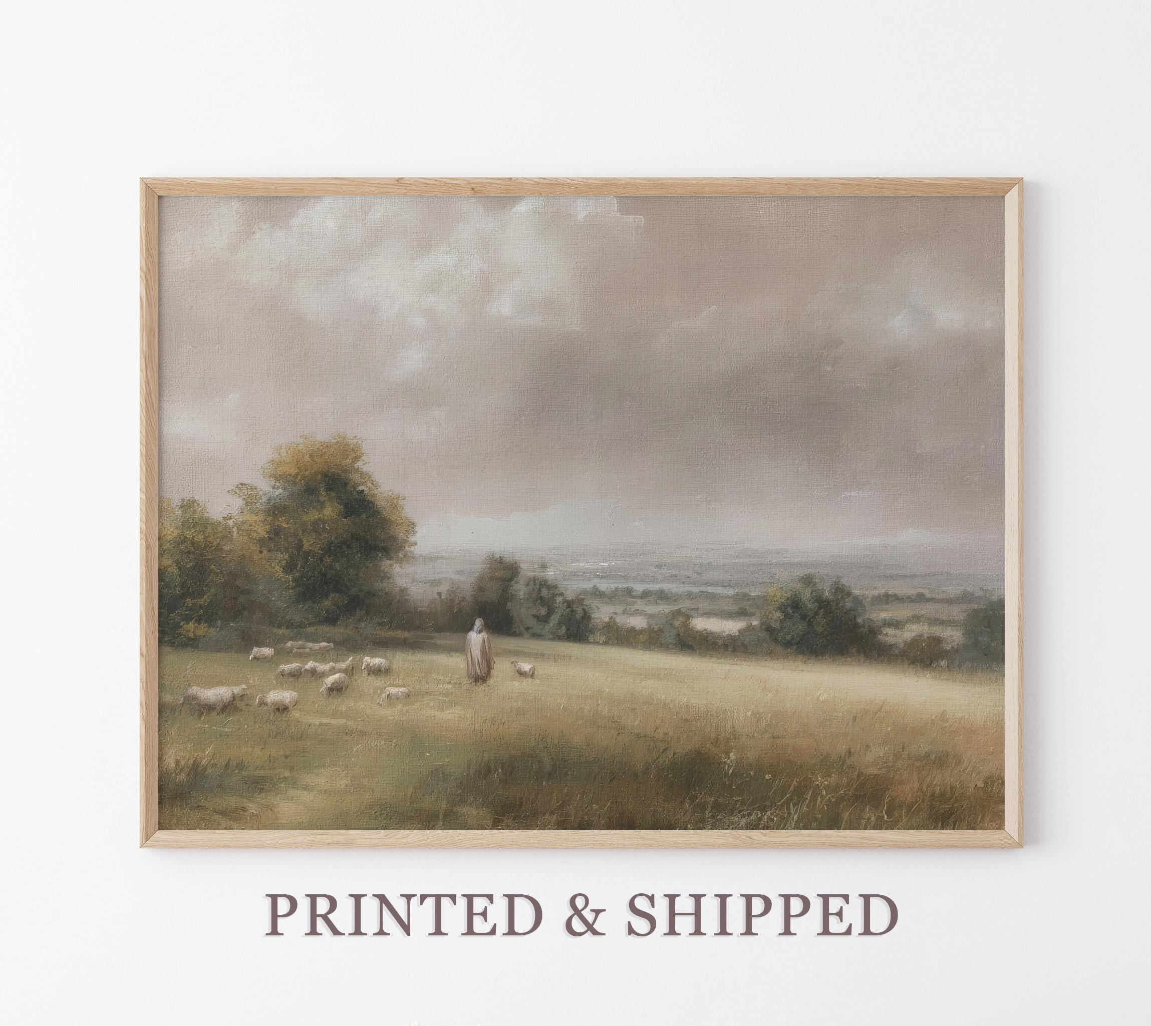 Jesus Leaves The | Parable Of The Lost Sheep Print | Good Shepherd ...