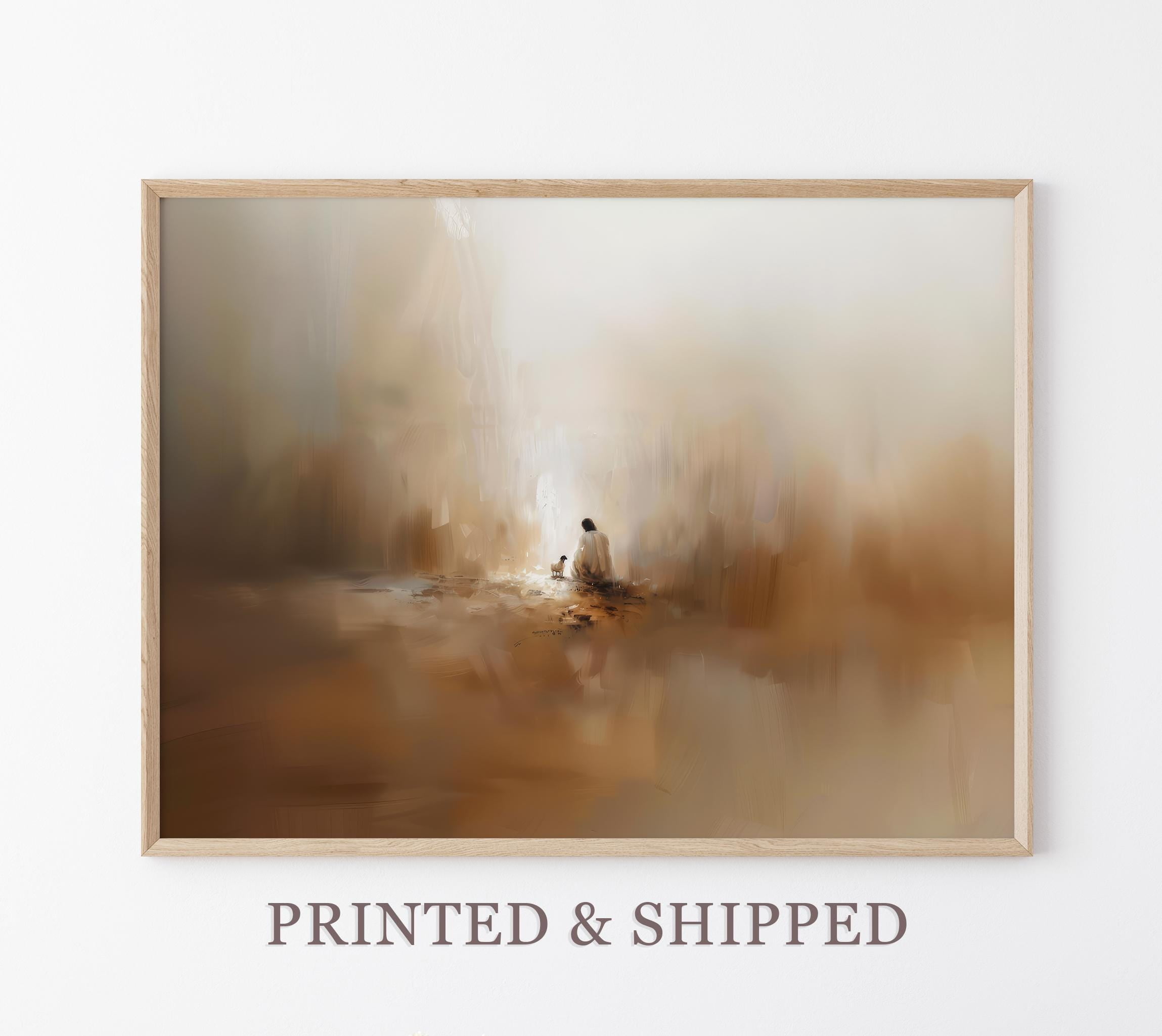 Jesus Leaves The | Parable Of The Lost Sheep Print | Good Shepherd ...