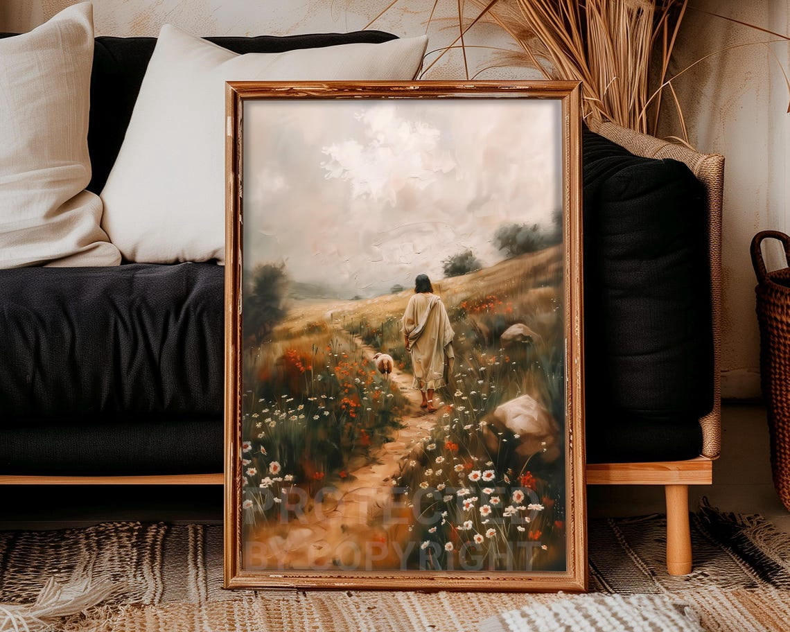 Jesus Leaves the 99 Christian Faith Wall Art Bible Verse Religious ...