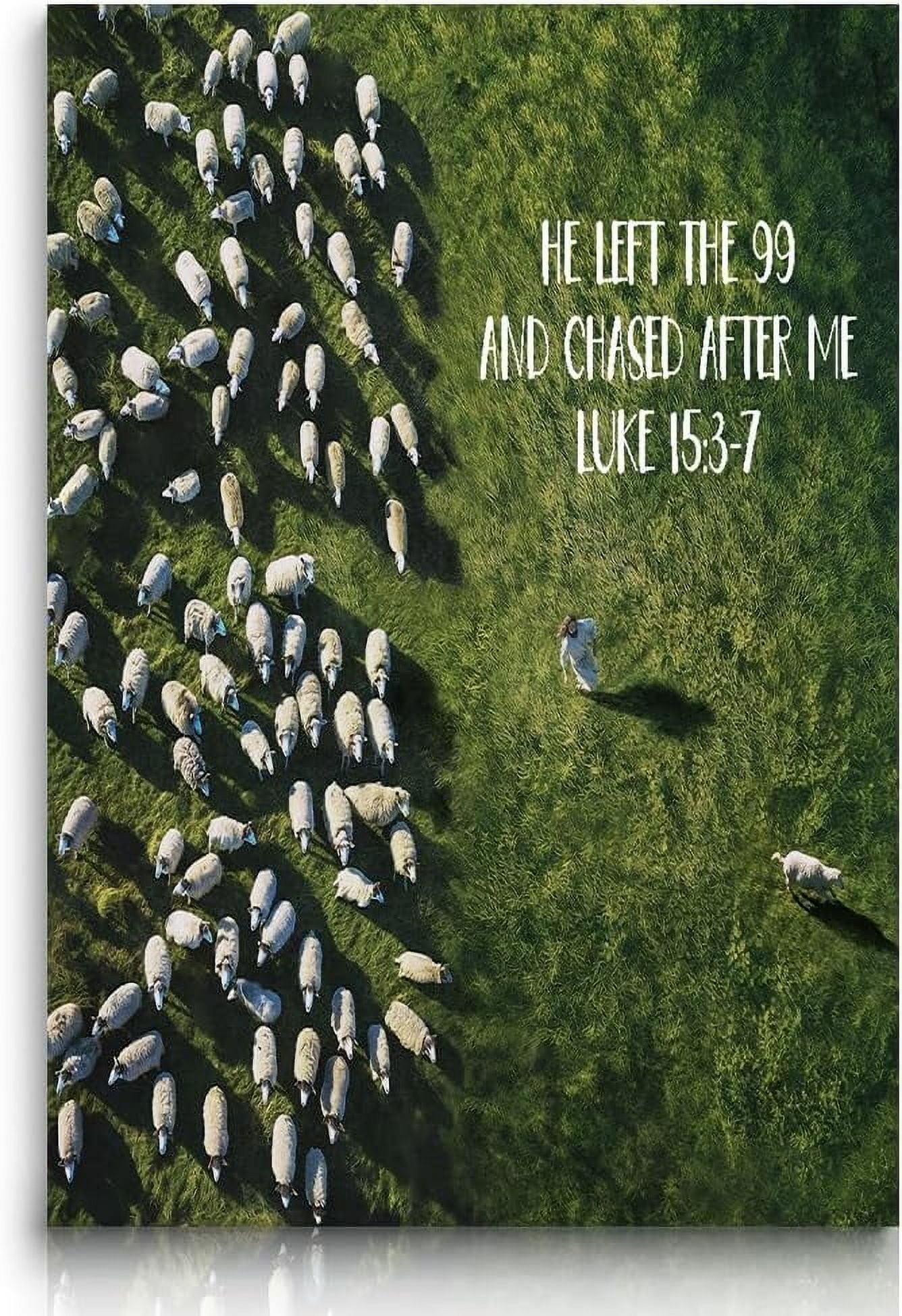 Jesus Left The 99 Sheep And Chased After Me Wall Art Print Painting God ...