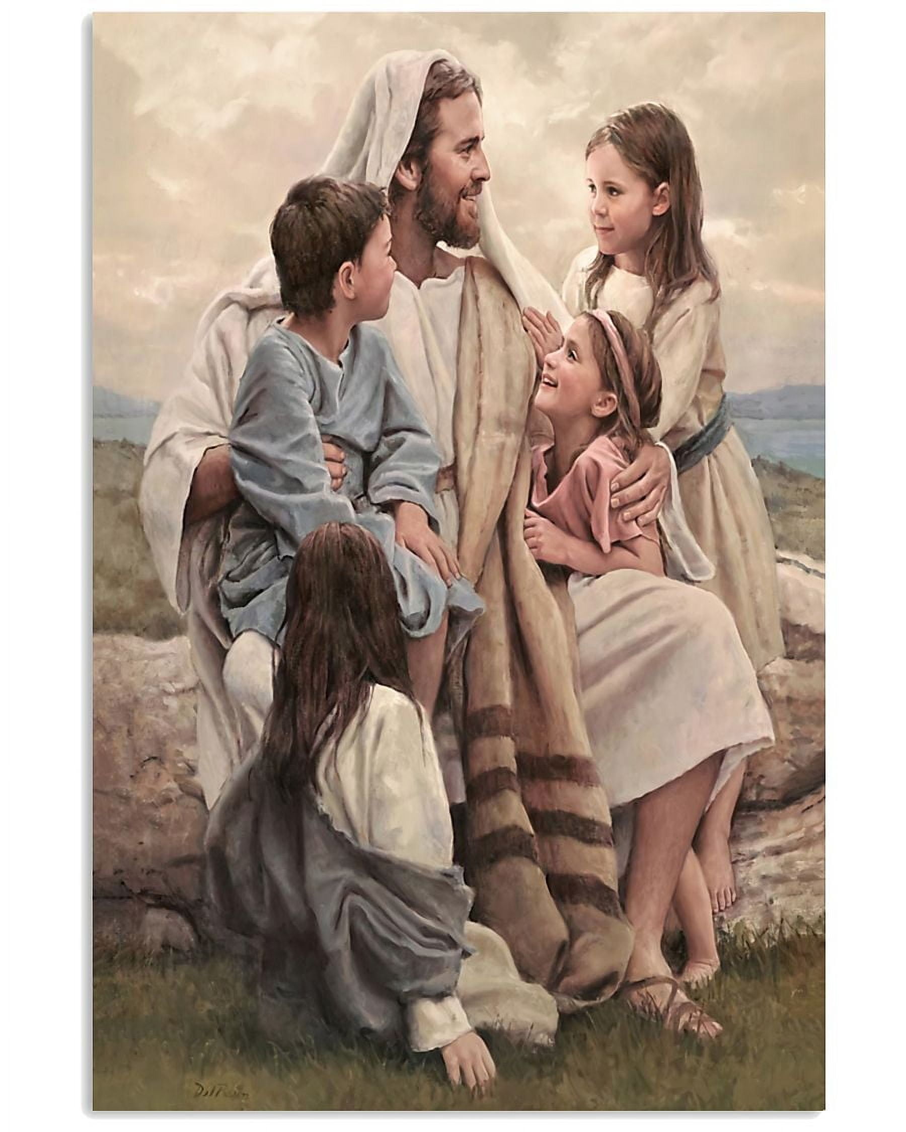 Jesus Let The Little Children Come To Me And Do Not Hinder Them Poster ...
