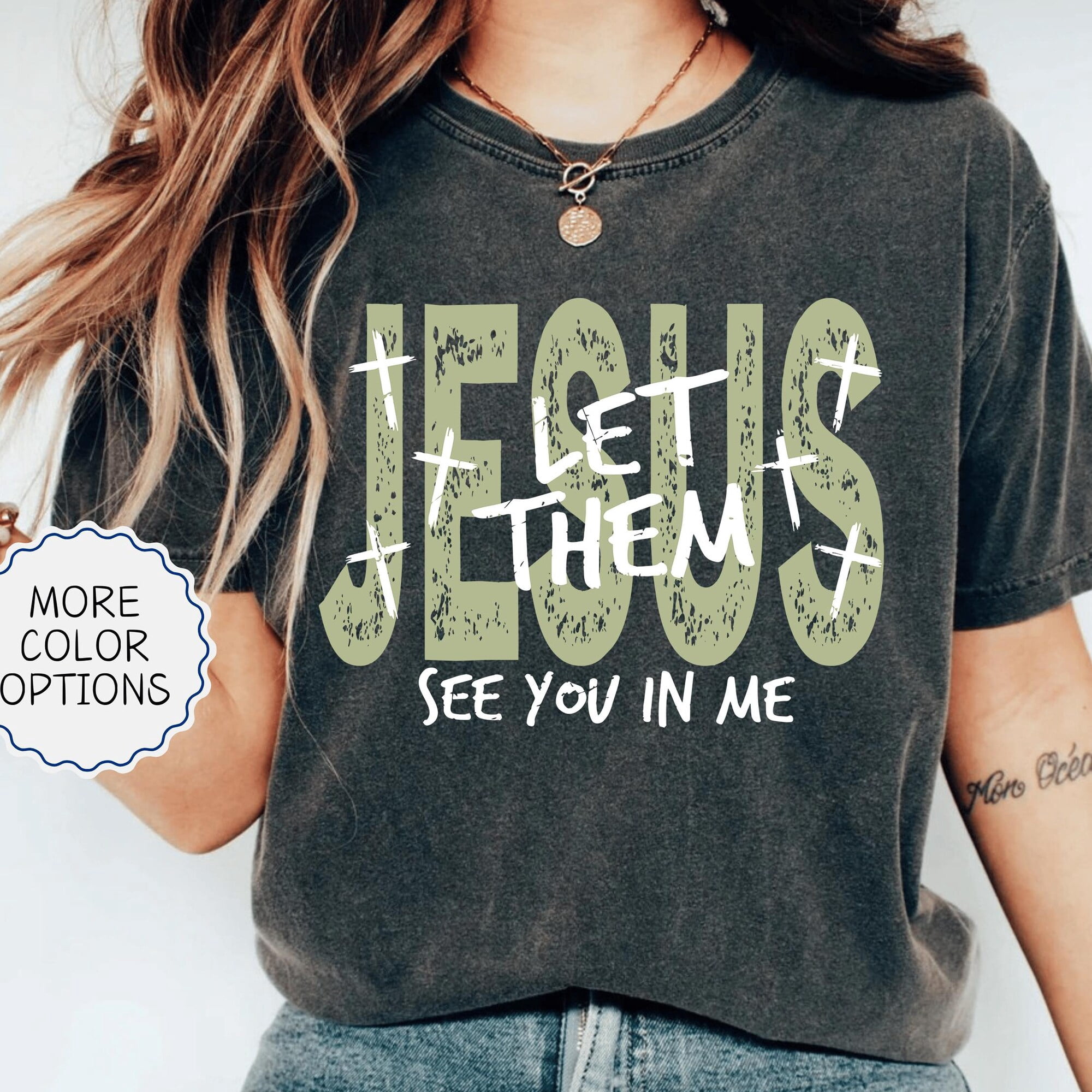 Jesus Let Them See You In Me Shirt Christian Jesus Shirt Faith Cross ...
