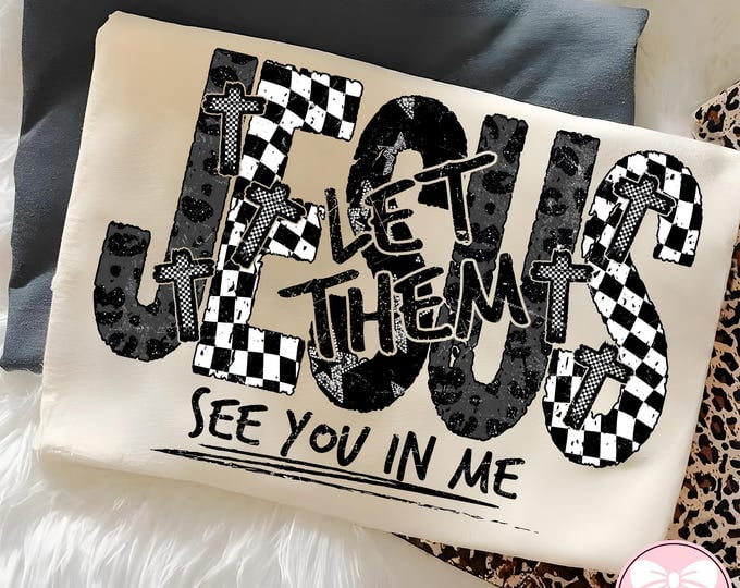 Jesus Let Them See You in Me , Preppy Jesus , Christian Shirt , Bible ...