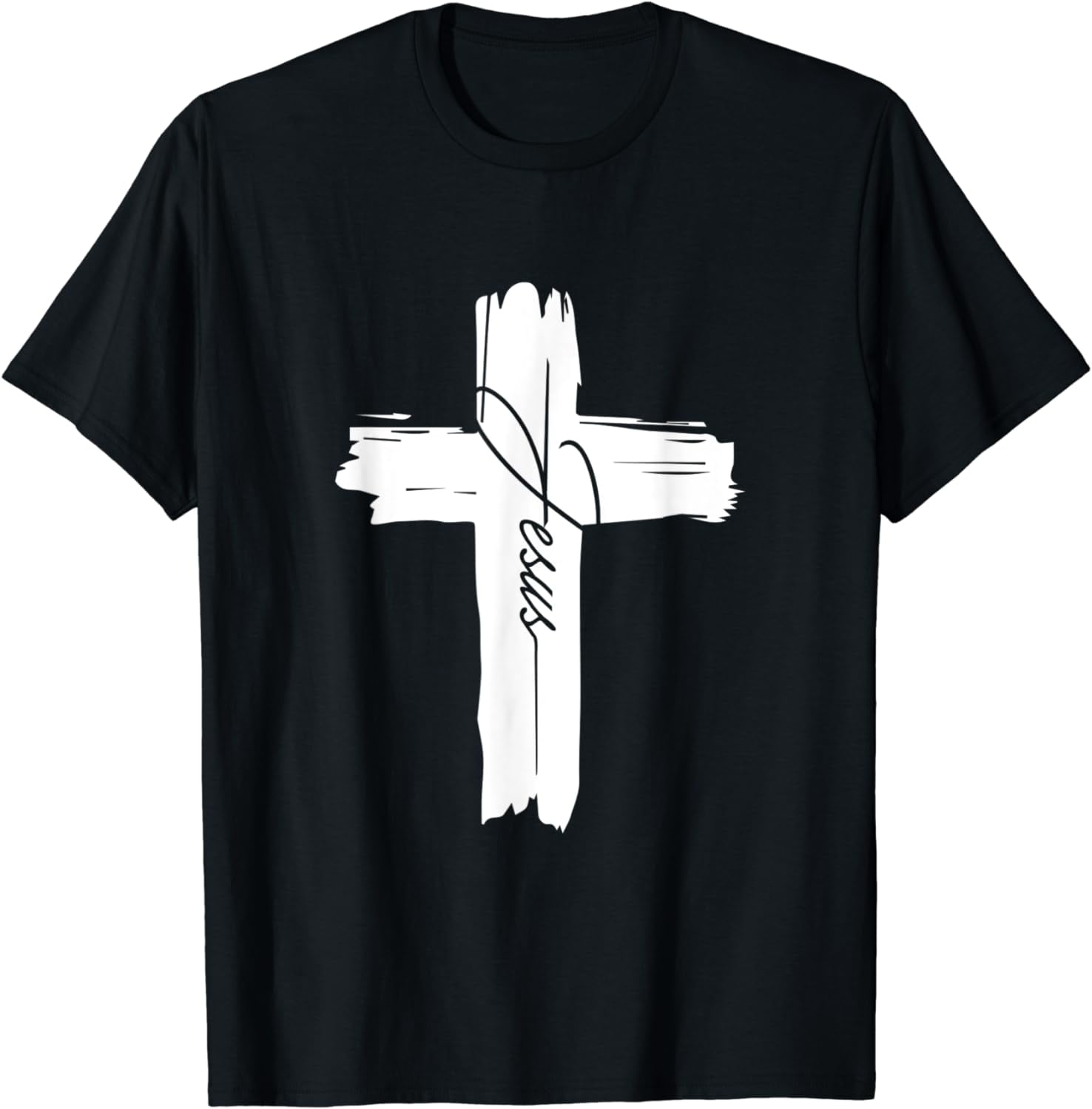 Jesus Letter Print Faith Cross Faith God Church Religion T-Shirt ...