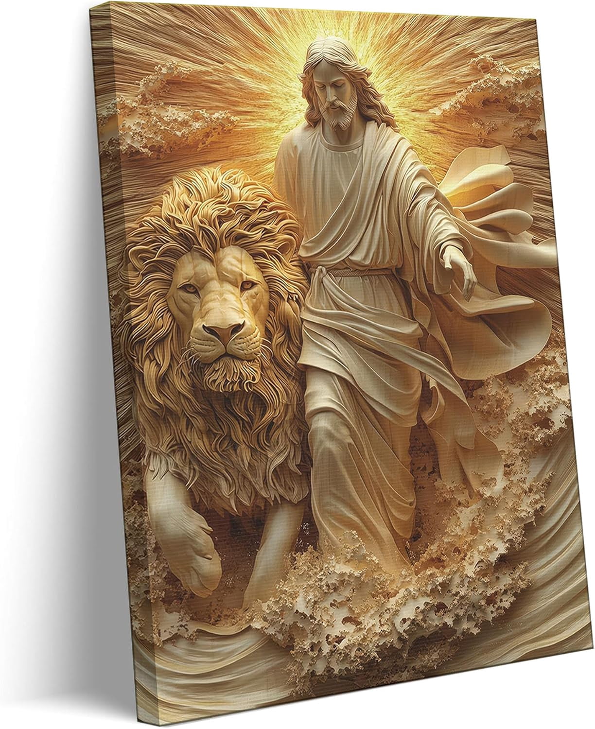 Jesus And Lion Canvas Wall Art Jesus Christ Wall Decor Picture Christ ...