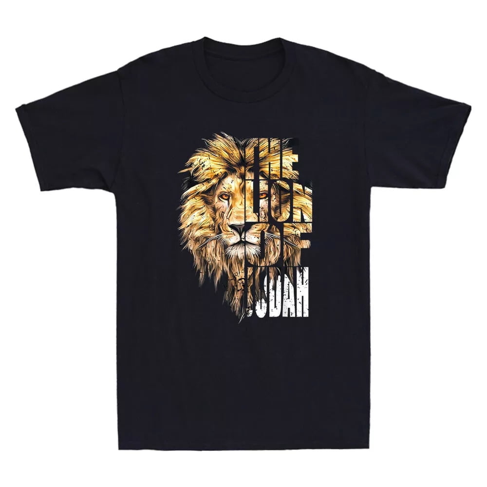 Jesus Lion of Judah Funny Christian Quote Gift Vintage Mens Short ...