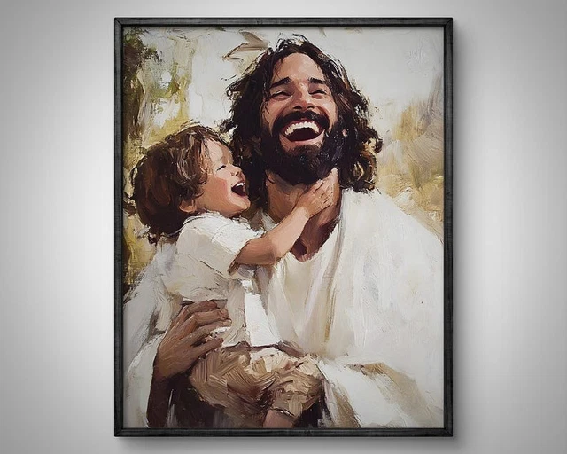 Jesus And Little Boy, Jesus Christ With Boy Oil Painting, Jesus Prayer ...
