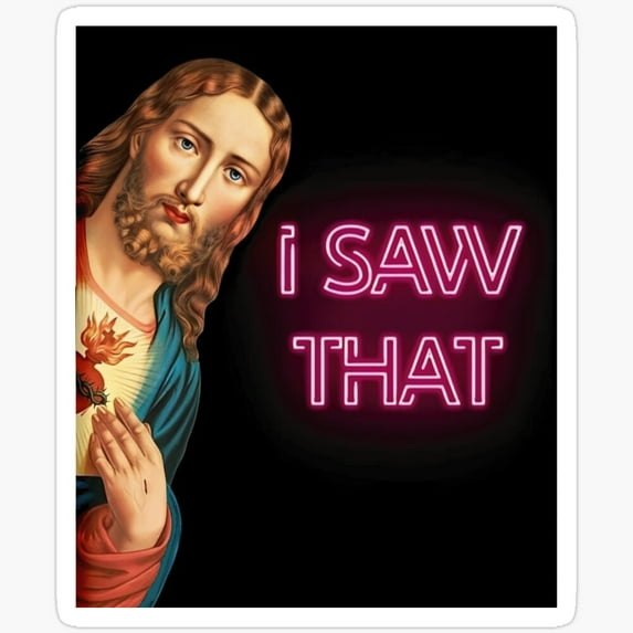 Jesus Look At That Sticker Phone Decal Water Bottle Stickers Car Decals ...