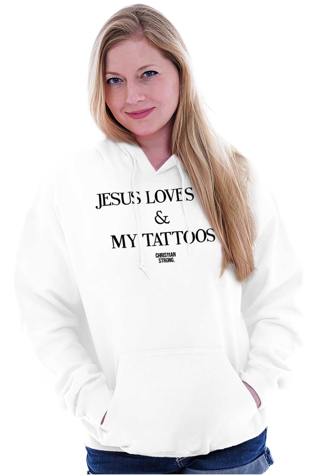 Jesus Love Me and My Tattoos Women Plus Size Hoodie Brisco Brands 5X - Walmart.com