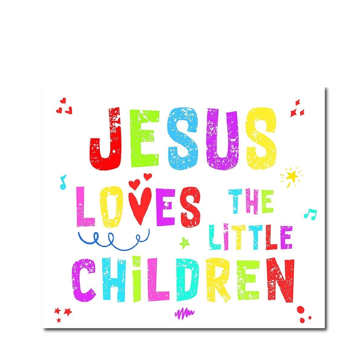 Jesus Loves The Little Children Kid Bible Decor,Christian Child ...