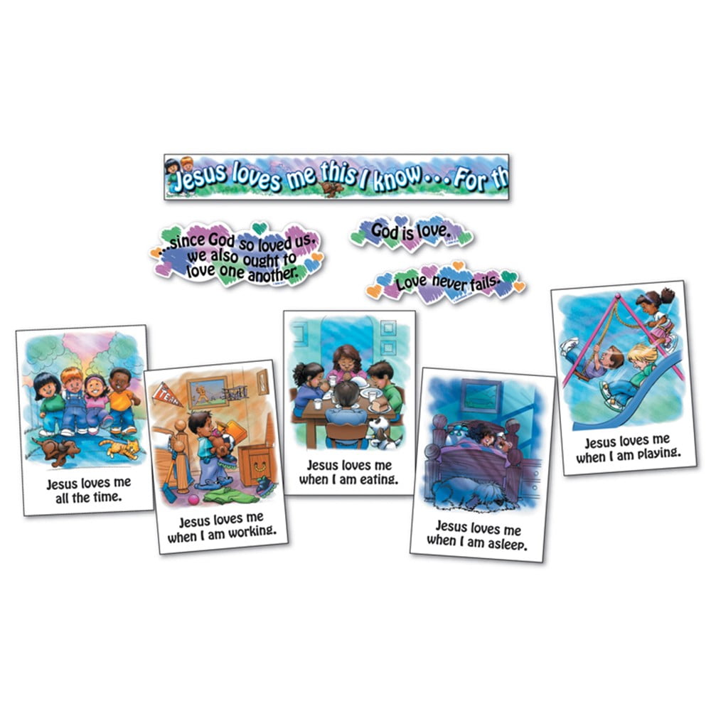 Jesus Loves Me Bulletin Board Set - Walmart.com