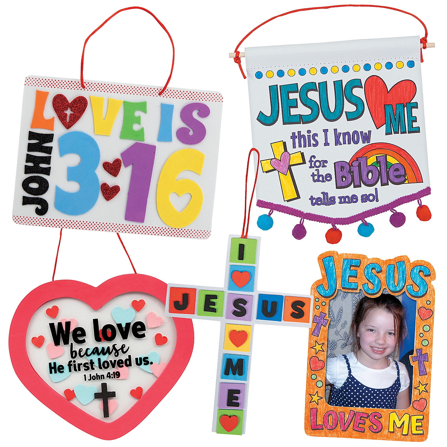 Jesus Loves Me Craft Kit Assortment Bulk 60 Pcs - Walmart.com