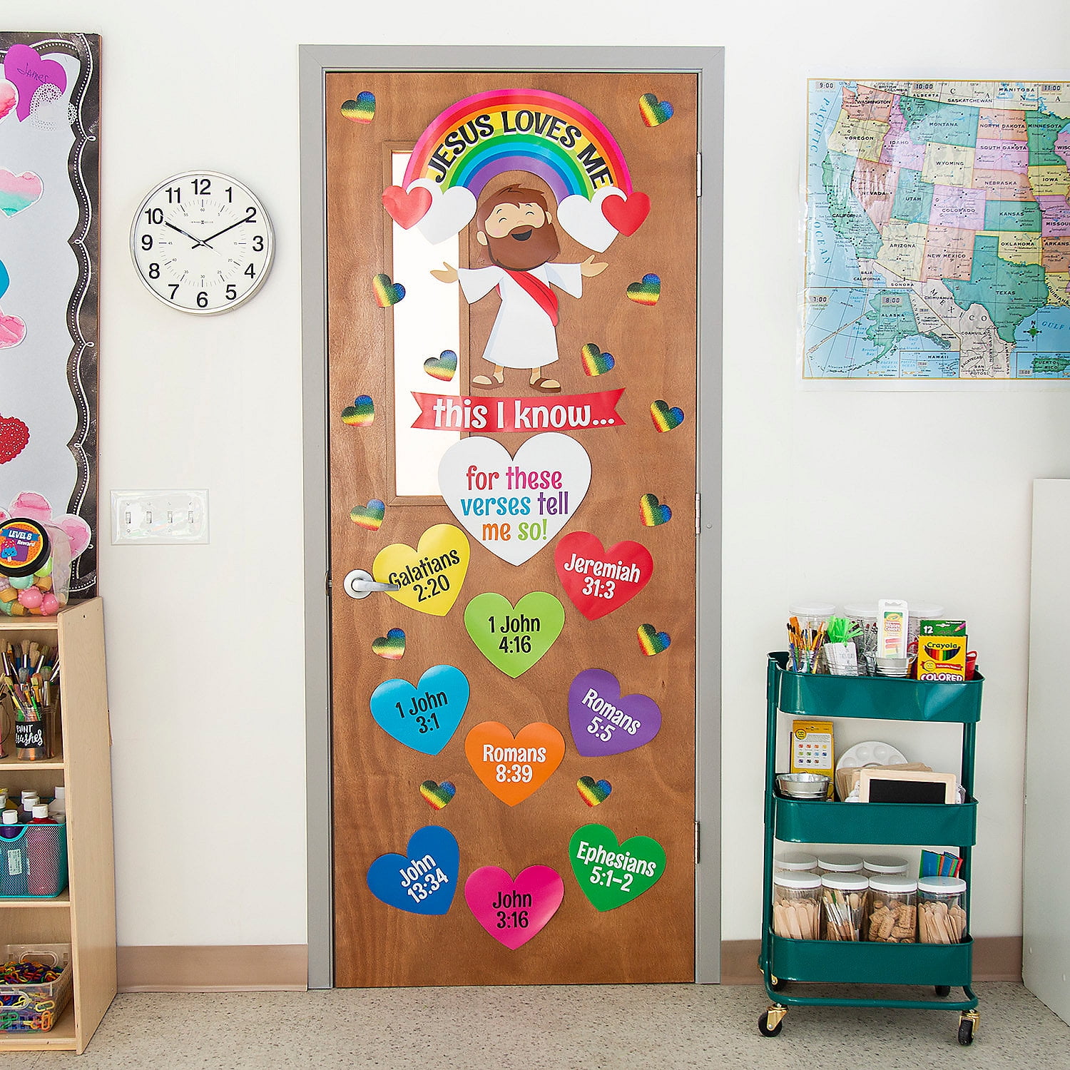 Jesus Loves Me Door Decorating Kit - 27 Pc. - Walmart.com