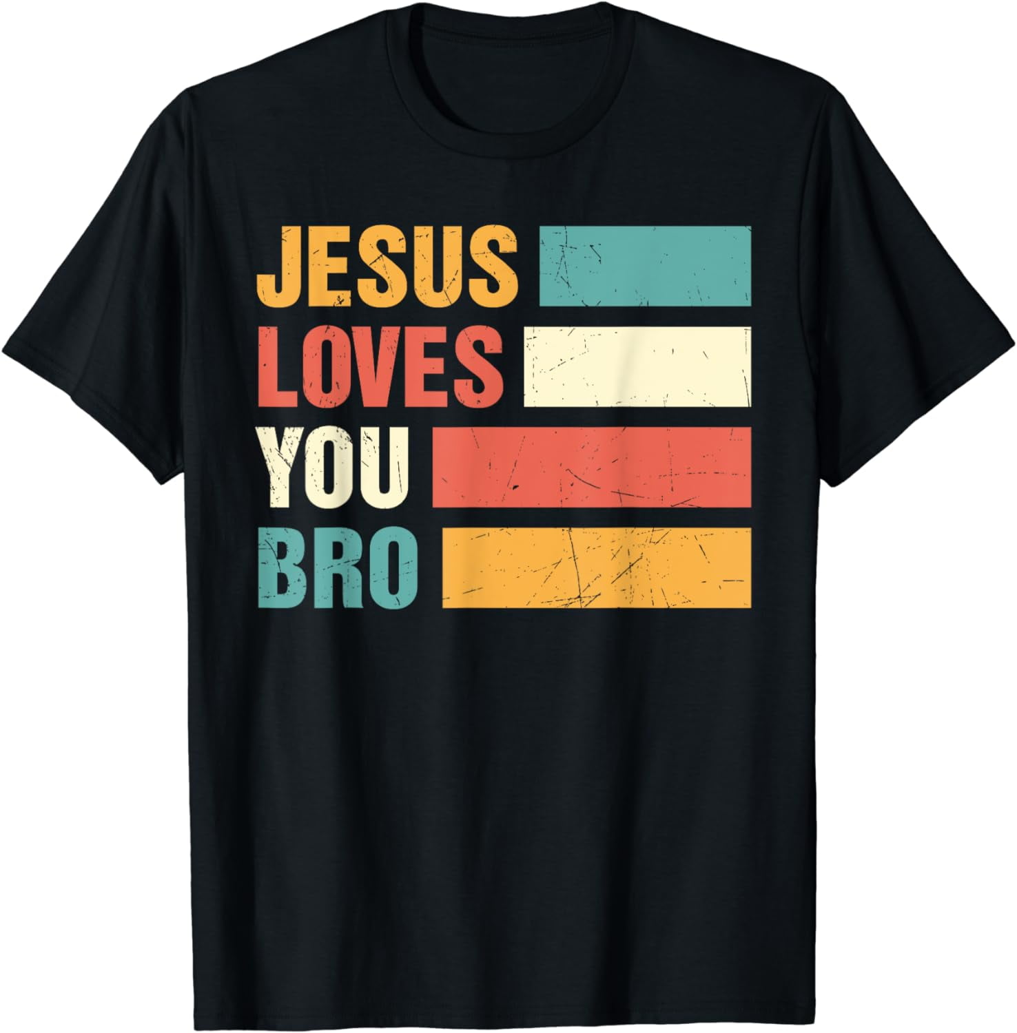 Jesus Loves You Bro Retro Christian T-Shirt - Walmart.com