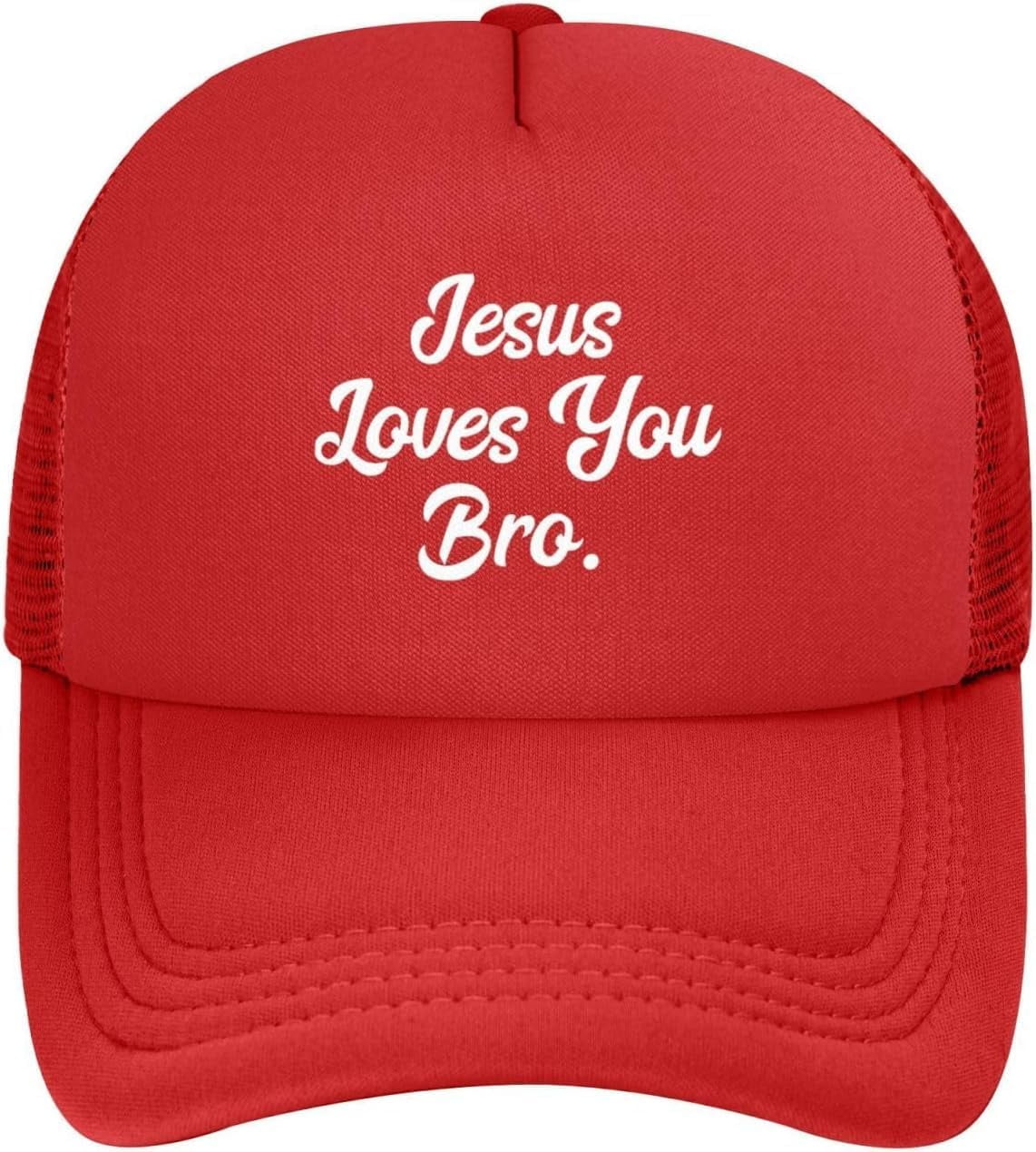 Jesus Loves You Bro Travel Mesh Baseball Hat Truck Hat Sandwich Hat Outdoors Running Hat ...