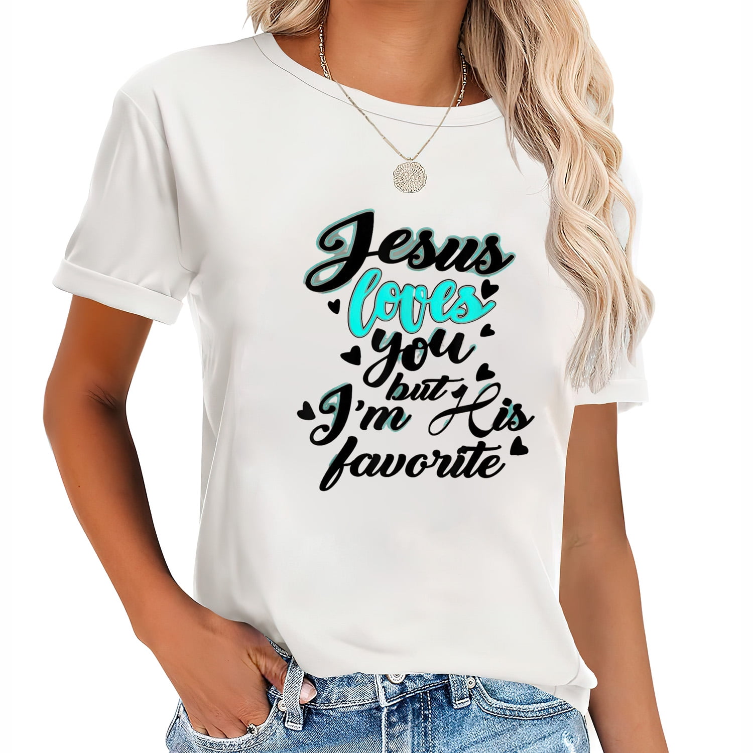 Jesus Loves You But I'm His Favorite Funny Religious T-Shirt - Walmart.com