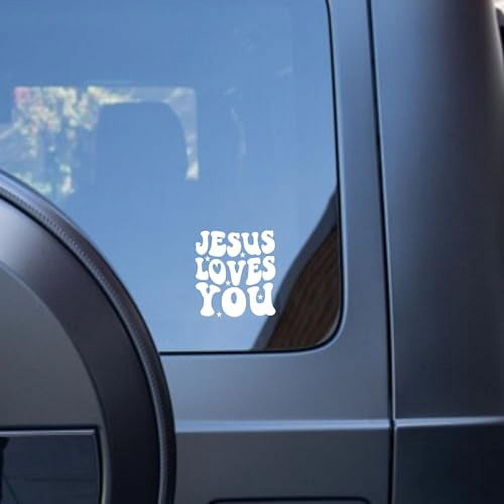 Jesus Loves You - Christian Car Vinyl Decal Bumper Sticker for Car ...