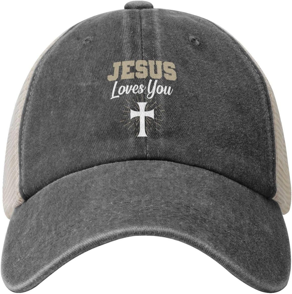 Jesus Loves You Cowboy Hat Men Vintage Mesh Baseball Cap Women Dad Hat ...