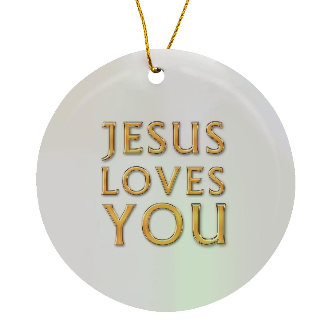 3drose, Jesus Loves You Positive Christian Text of Yellow Color on ...