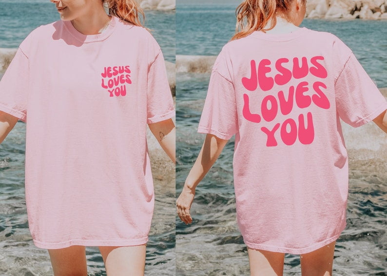 Jesus Loves You Tee, Jesus Shirt, Christian Shirt, Aesthetic Clothes ...