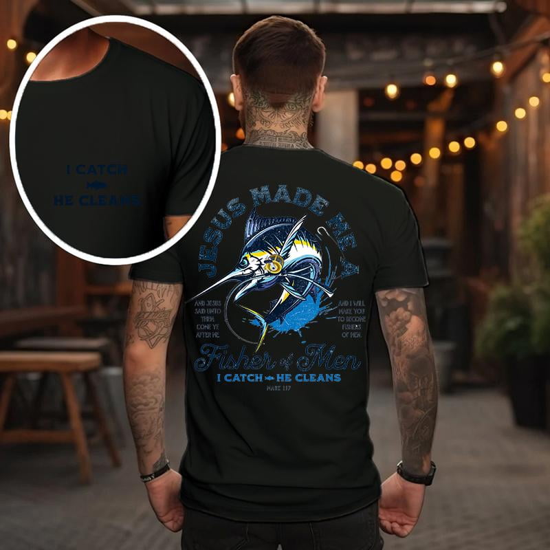 Jesus Made Me A Fisher Of Men Mark t shirts - Walmart.com