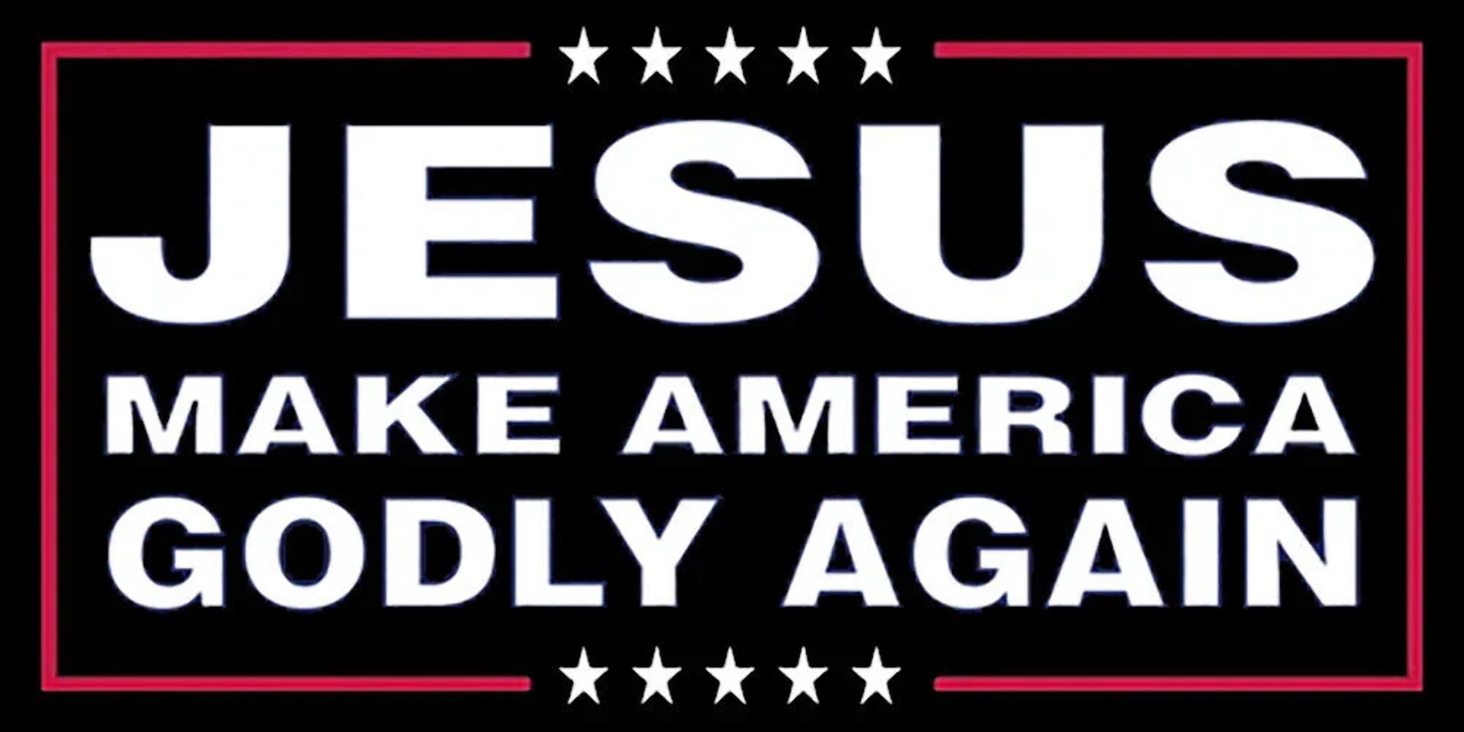 Jesus Make America Godly Again Black Vinyl Decal Bumper Sticker ...