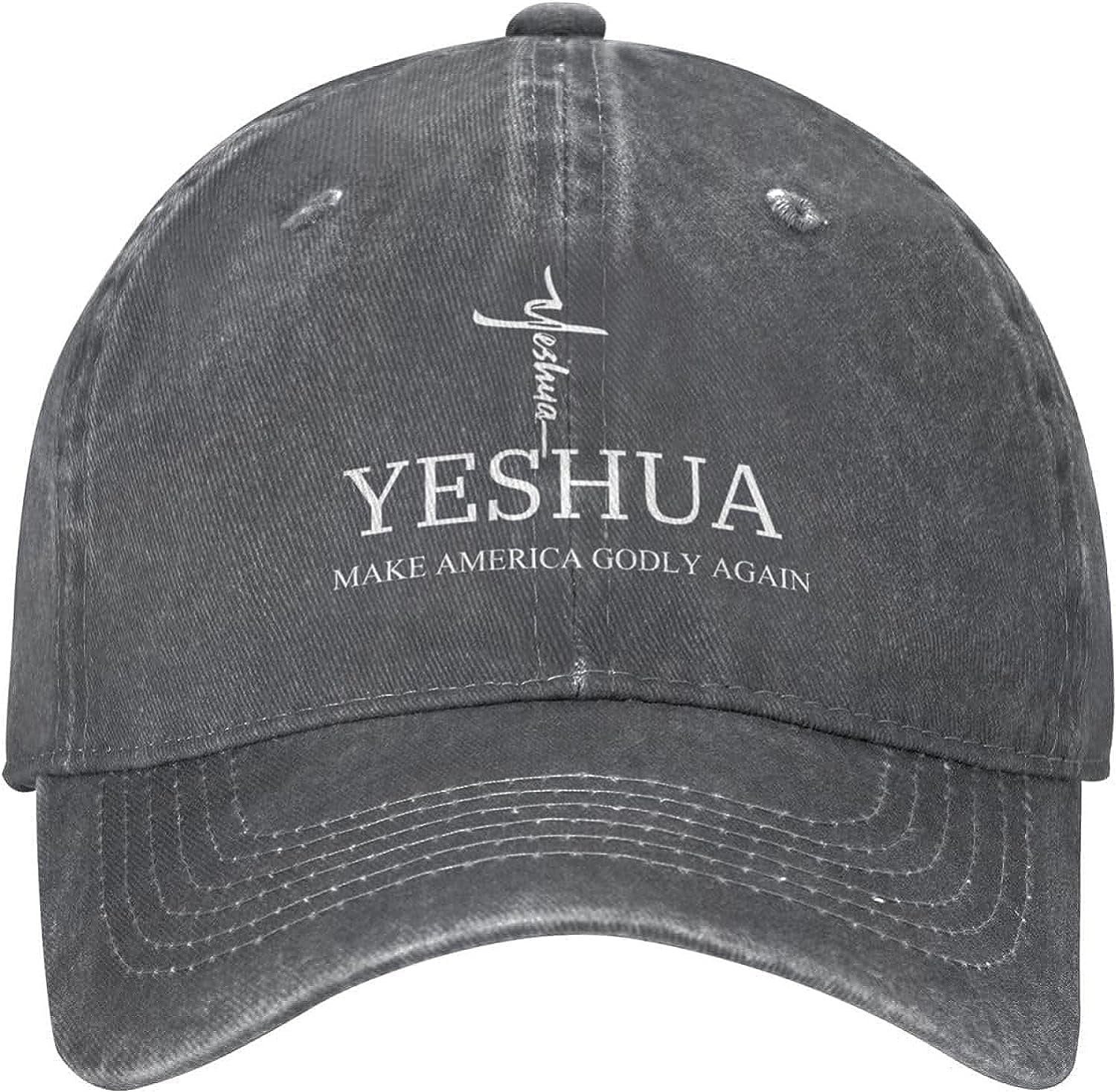 Jesus Make America Godly Again Washed Denim Baseball Cap Sun Hat Dad ...