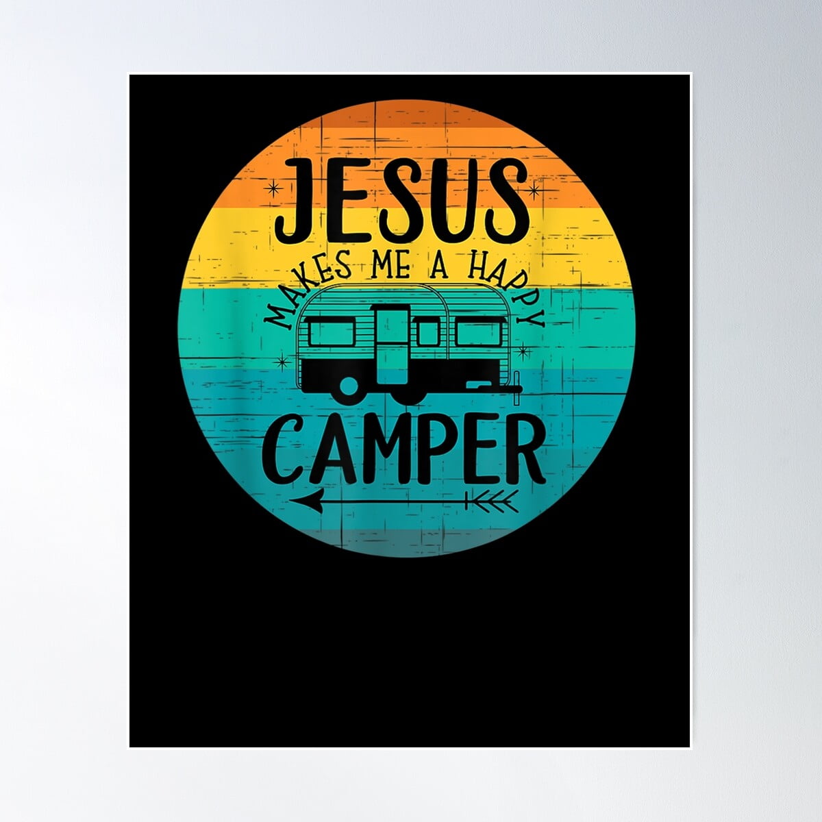 Jesus Makes Me A Happy Camper Camping Rv Christian Religious Gift ...