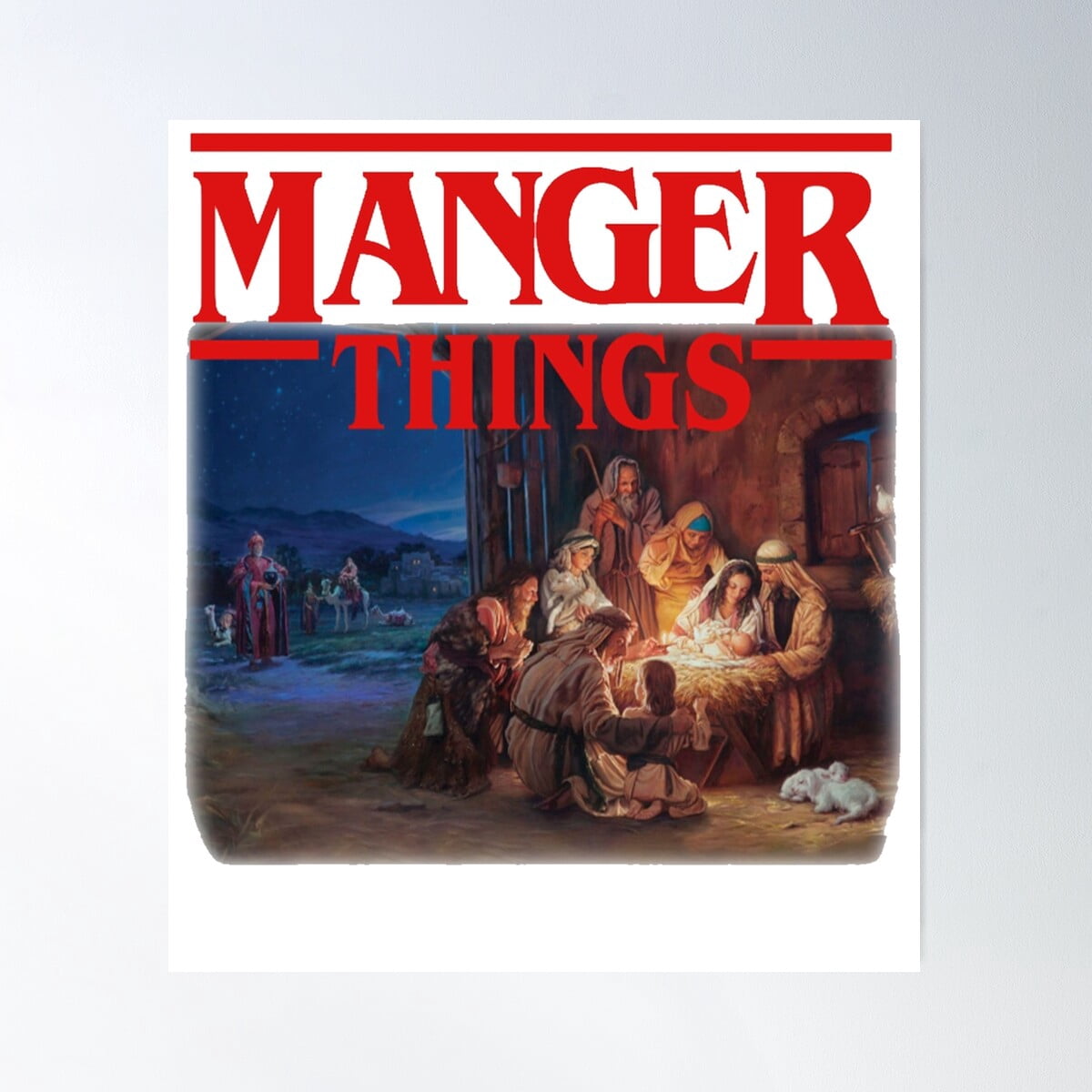Jesus Manger Things Poster Wall Art, Modern Wall Decor For Living Room ...