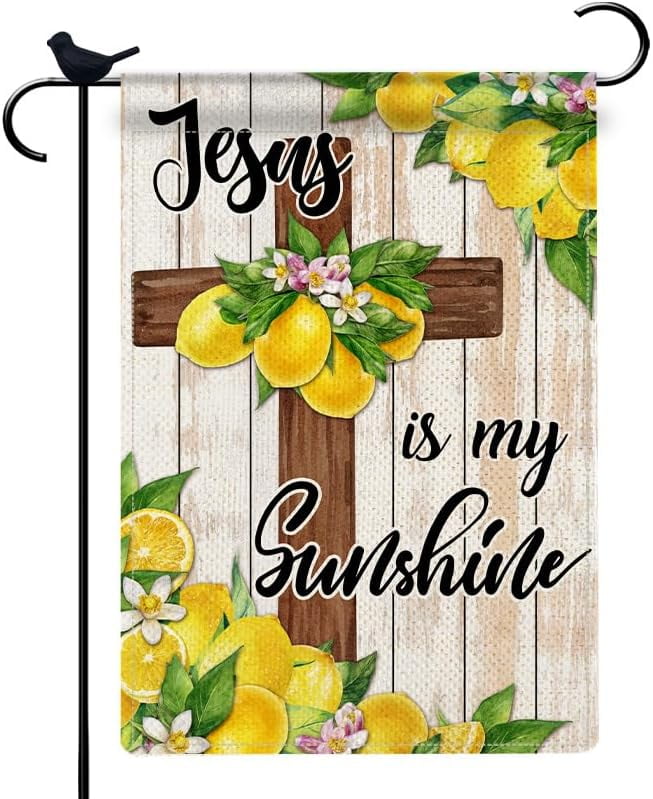Jesus is My Sunshine Garden Flag Religious Garden Flags for Outside ...