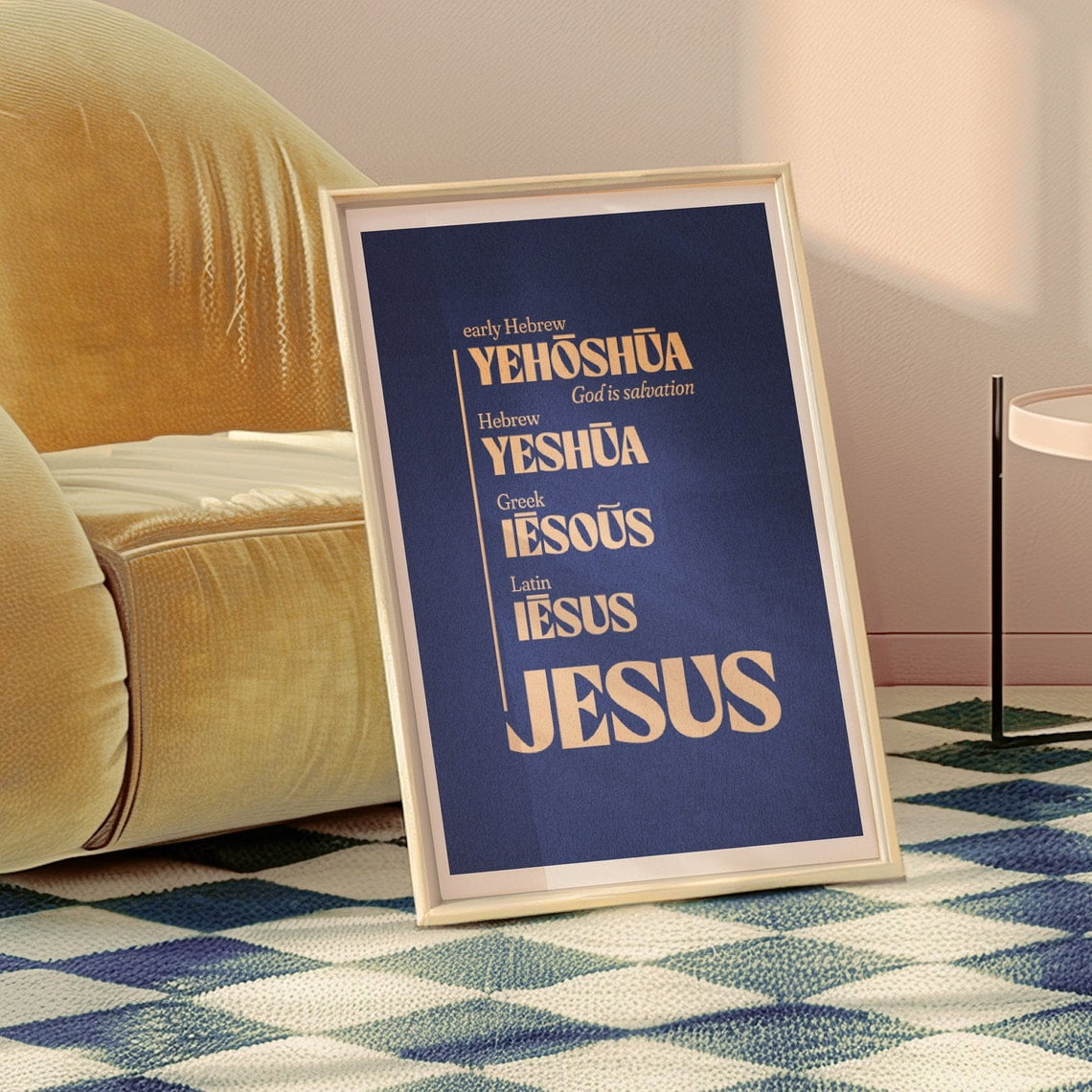 Jesus Name Etymology Poster, Christian Educational Wall Art, Unframed ...