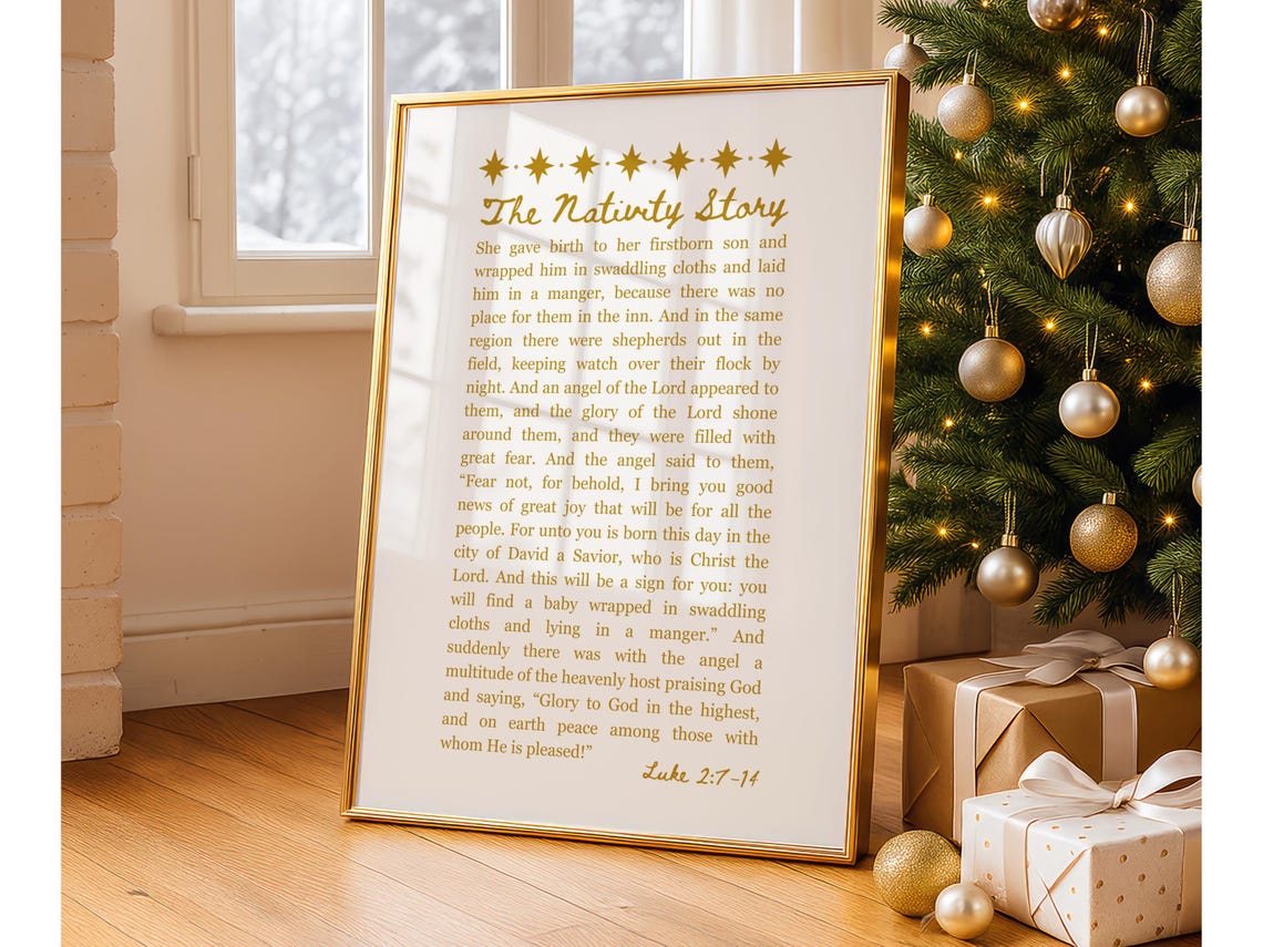 Jesus Nativity True Story Printable The Christmas Story Printable Luke ...