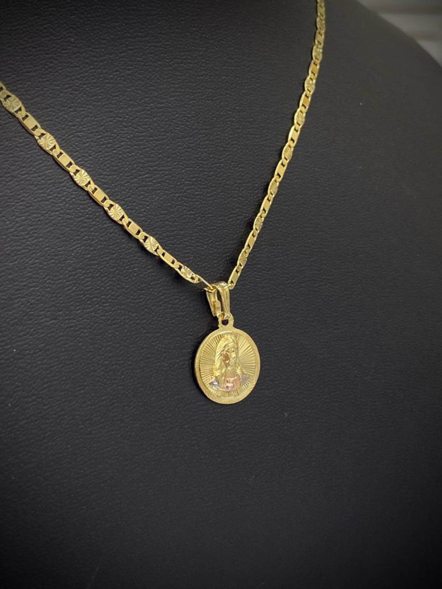 Jesus Necklace Pendant Babies Unisex 16" 14K Gold Filled Valentino ...