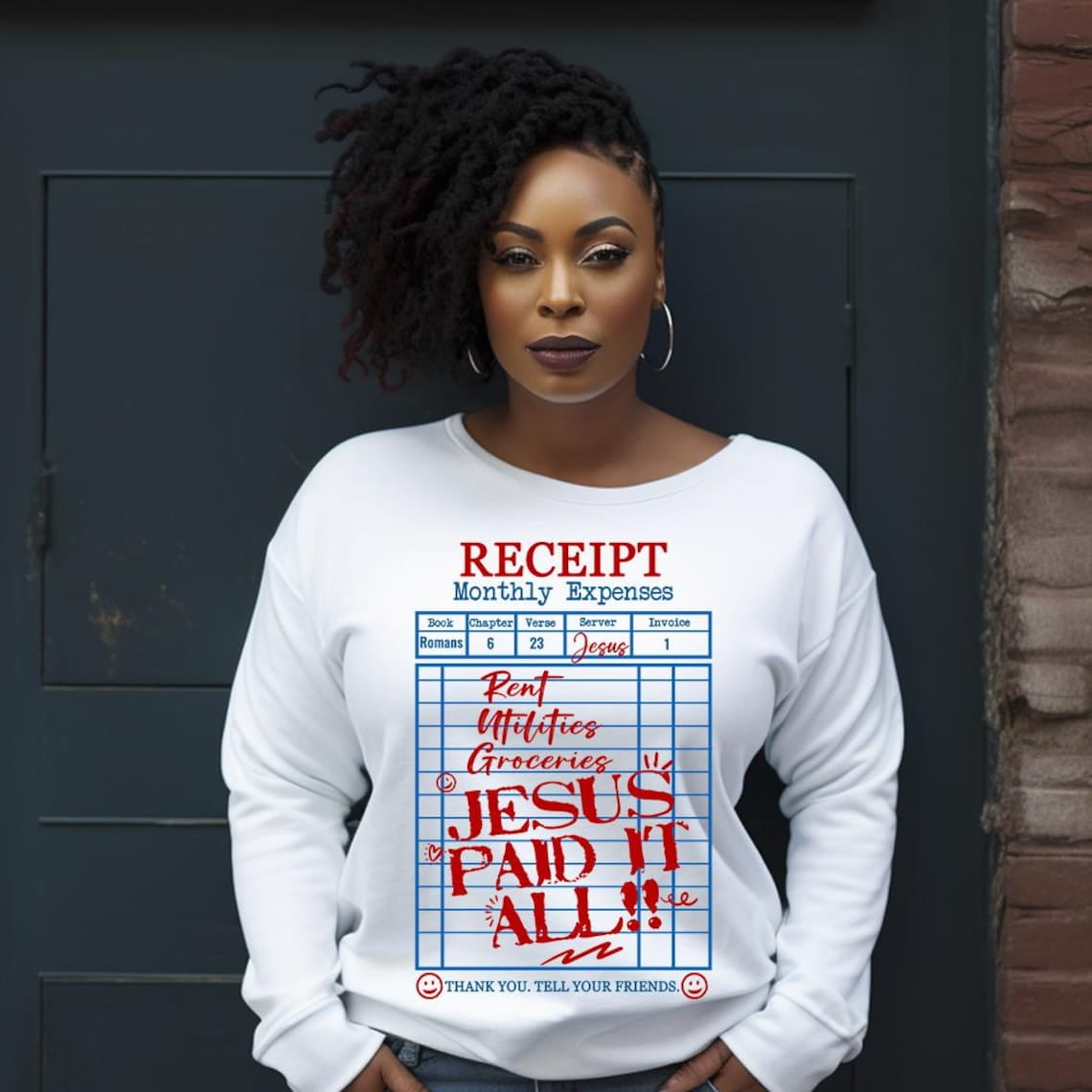 Jesus Paid It All Shirt, Christian Worship Tee, Christian Shirt Design ...