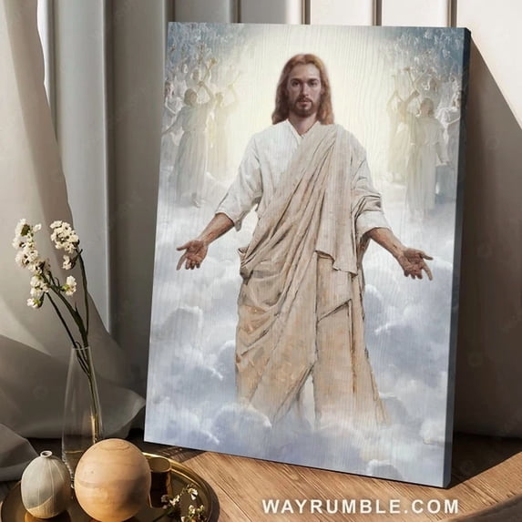 Jesus Painting Heaven Into The Arms Of Jesus Christ - Jesus Portrait ...