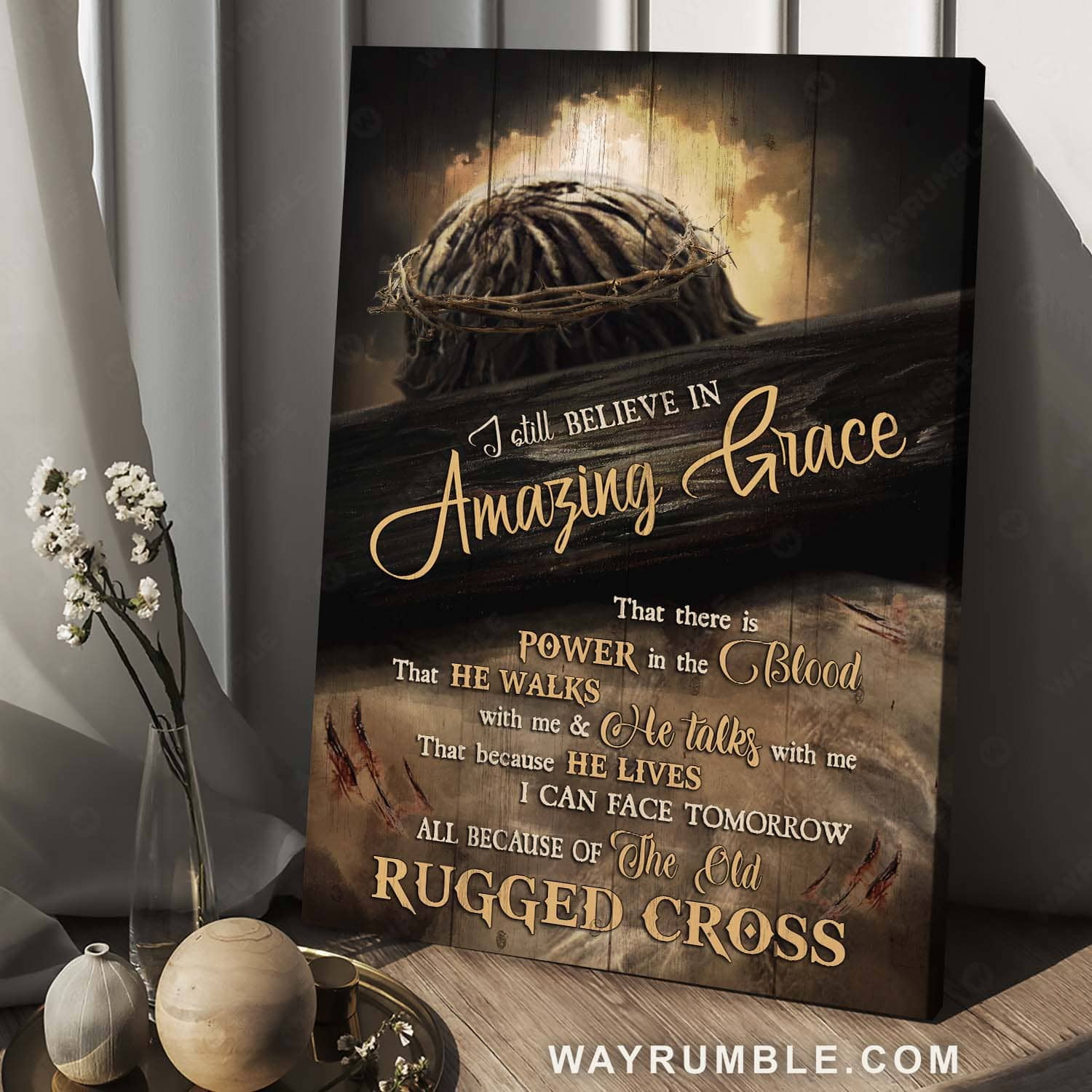 Jesus Painting, Jesus Carrying Cross, Religious Gift, I Still Believe In Amazing Grace - Jesus ...