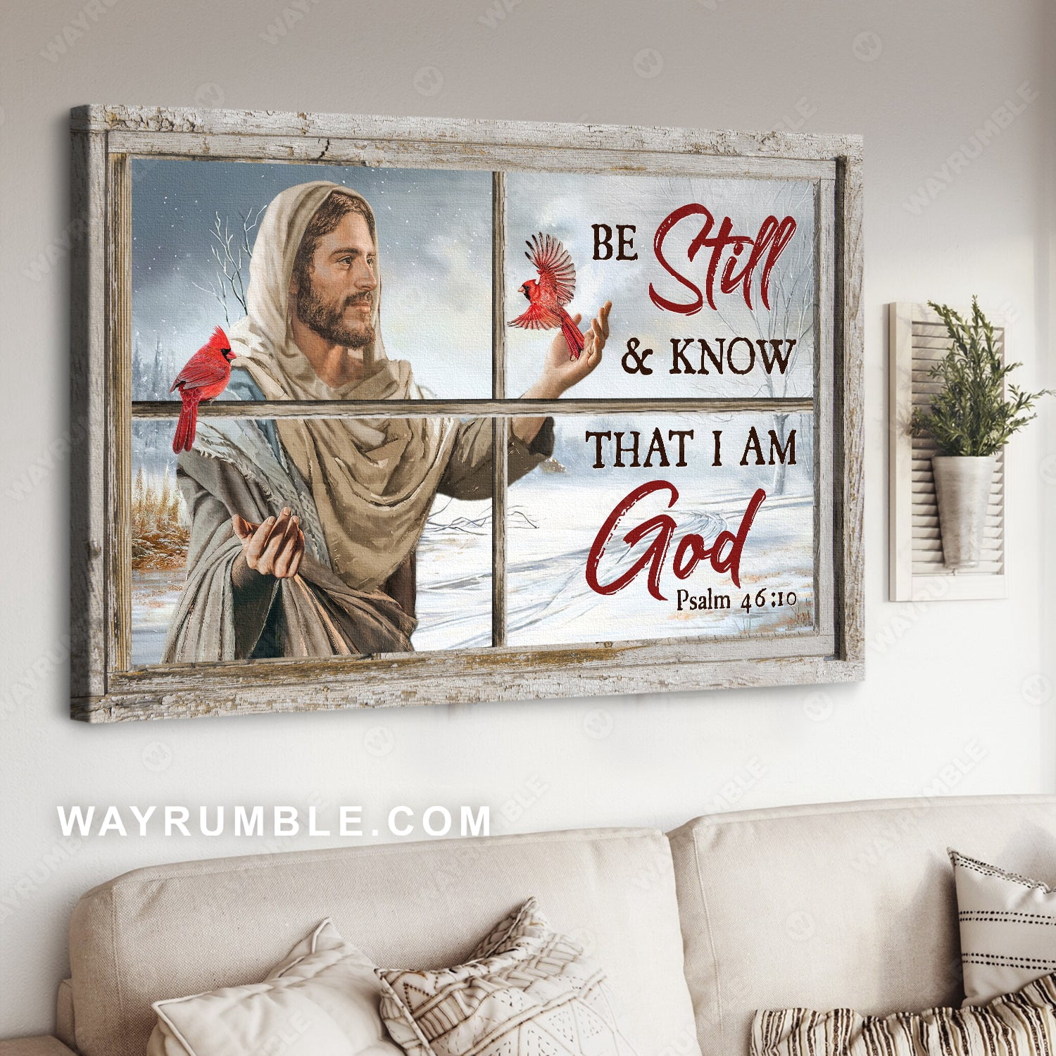 Jesus Painting, Red Cardinal, Snow Valley, Be Still & Know That I Am ...