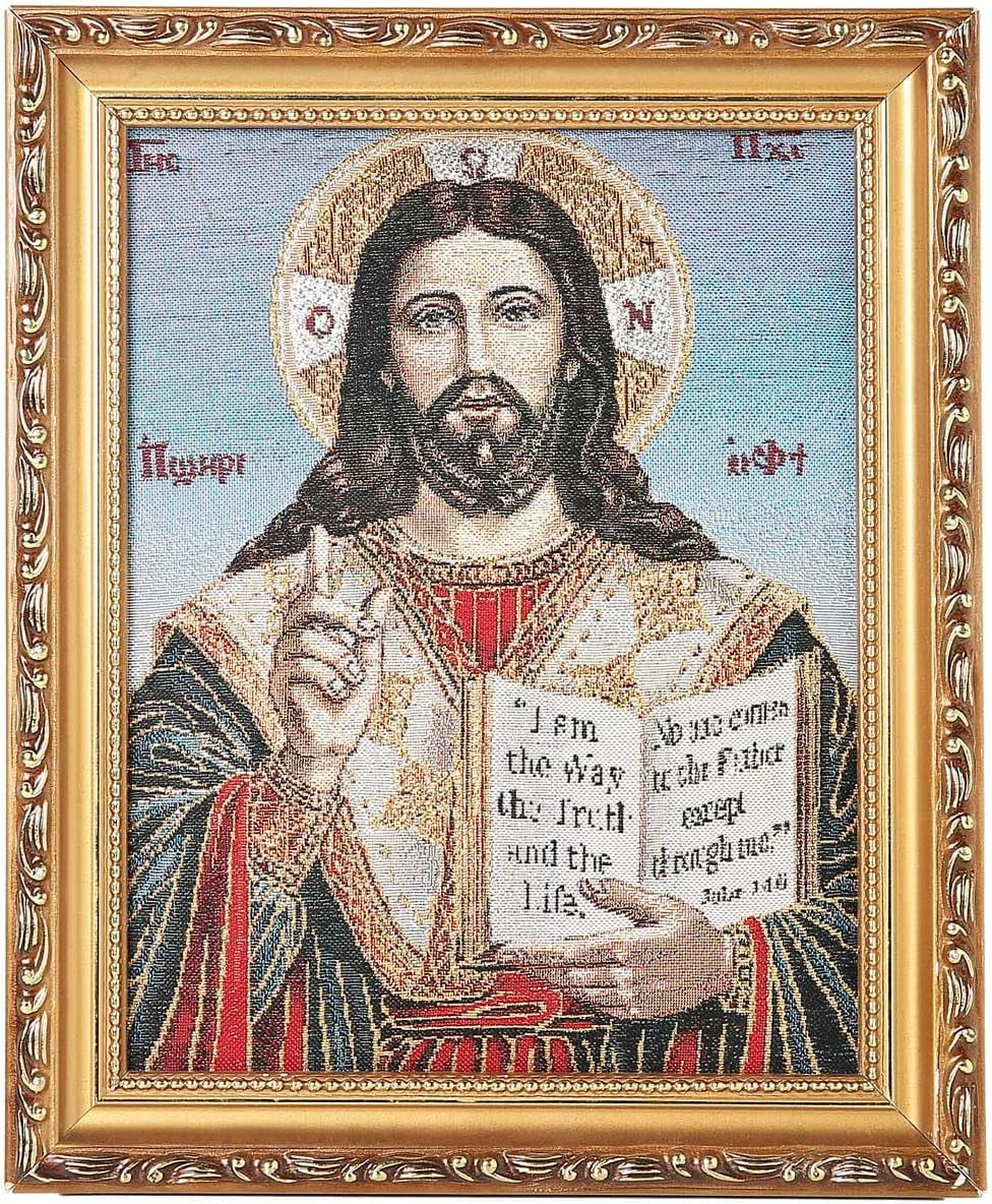 Jesus Painting Retro Handmade Weave Orthodox Jesus Character Picture ...