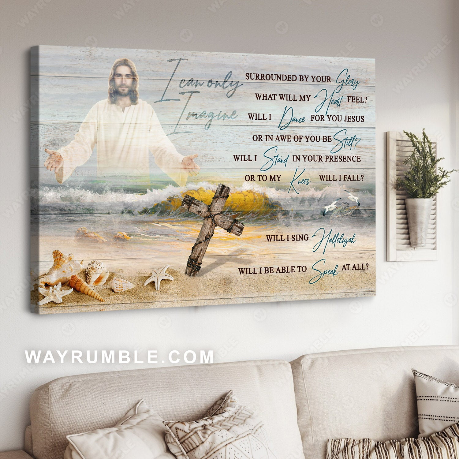 Jesus Painting, The Rugged Cross, Seashore Painting, I Can Only Imagine ...
