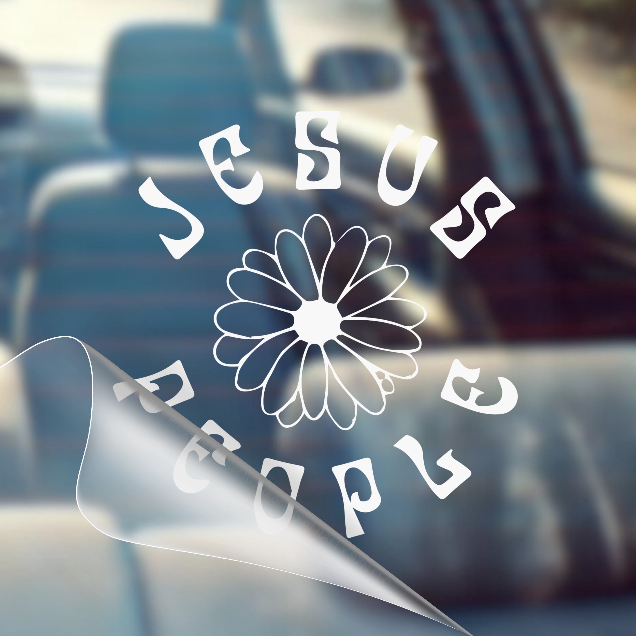 Jesus People Flower - Christian Car Vinyl Decal Bumper Sticker for Car ...