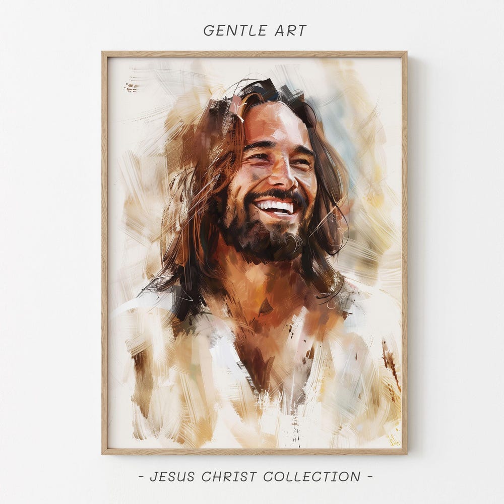 Jesus Picture, Laughing Christ, Christ'S Smile, Jesus Portrait, Jesus ...