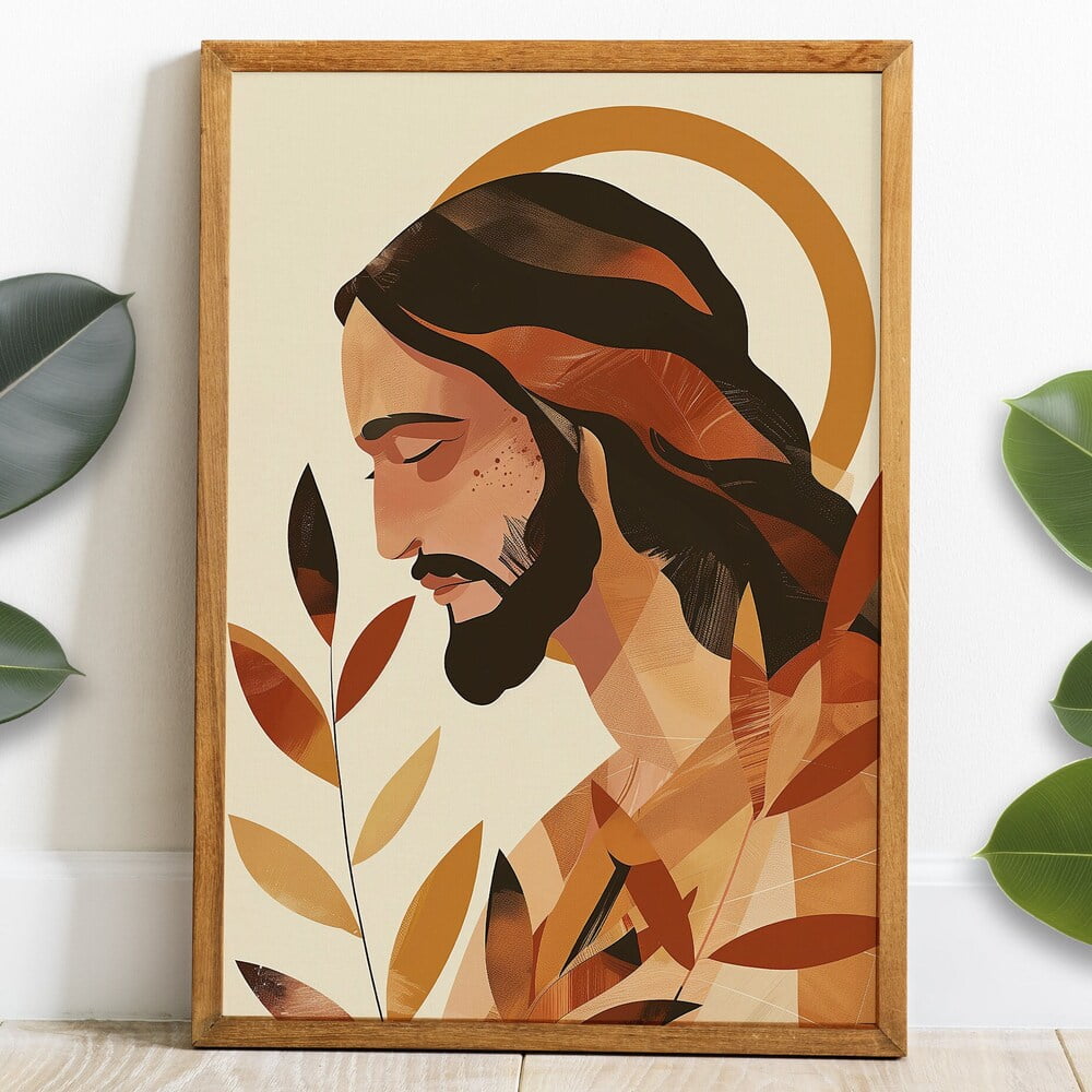 Jesus Portrait, Jesus Art, Bible Art, Jesus Print, Boho Art, Bible ...