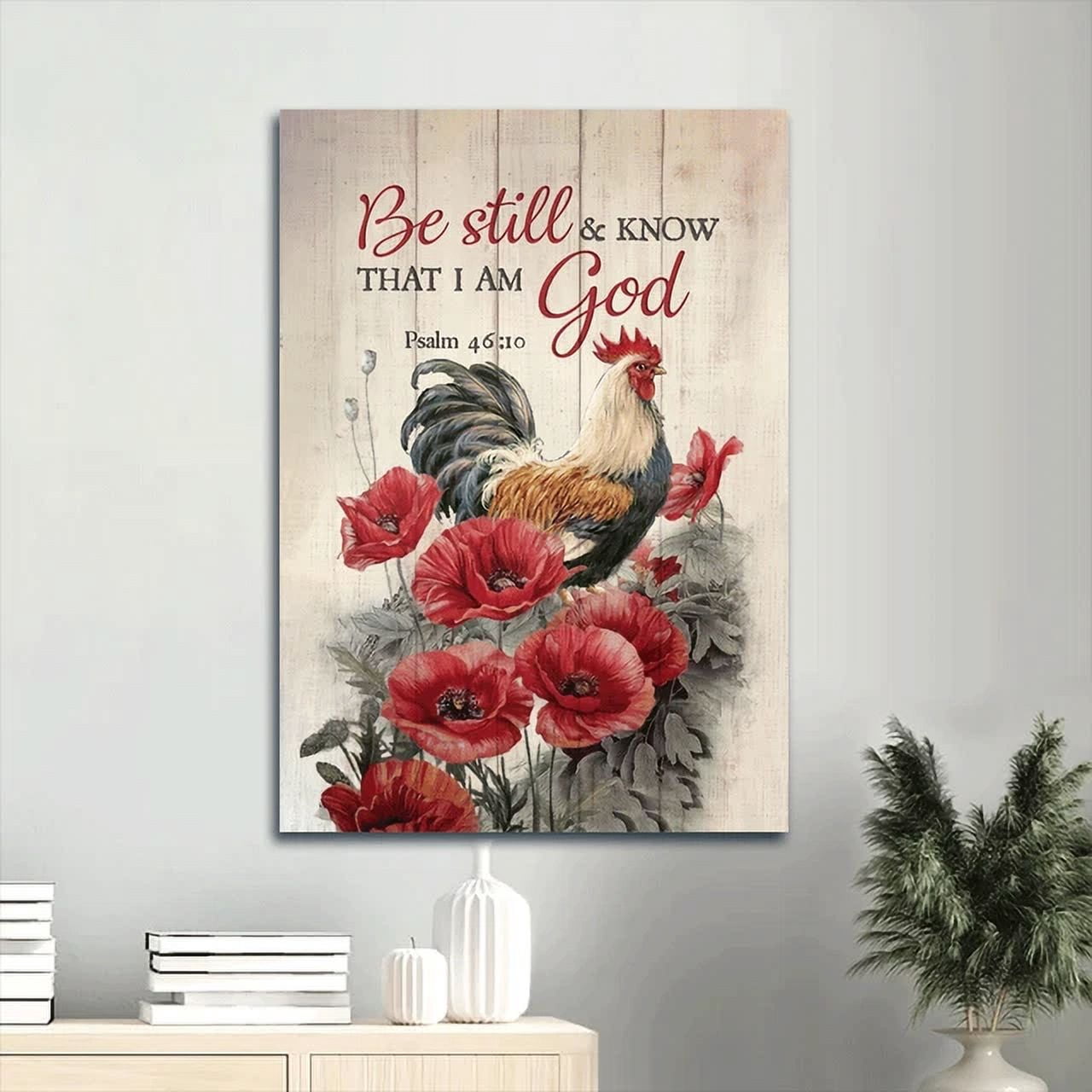 Jesus Portrait Poster- Awesome Roaster, Red Poppy Flower, Bible Verse ...