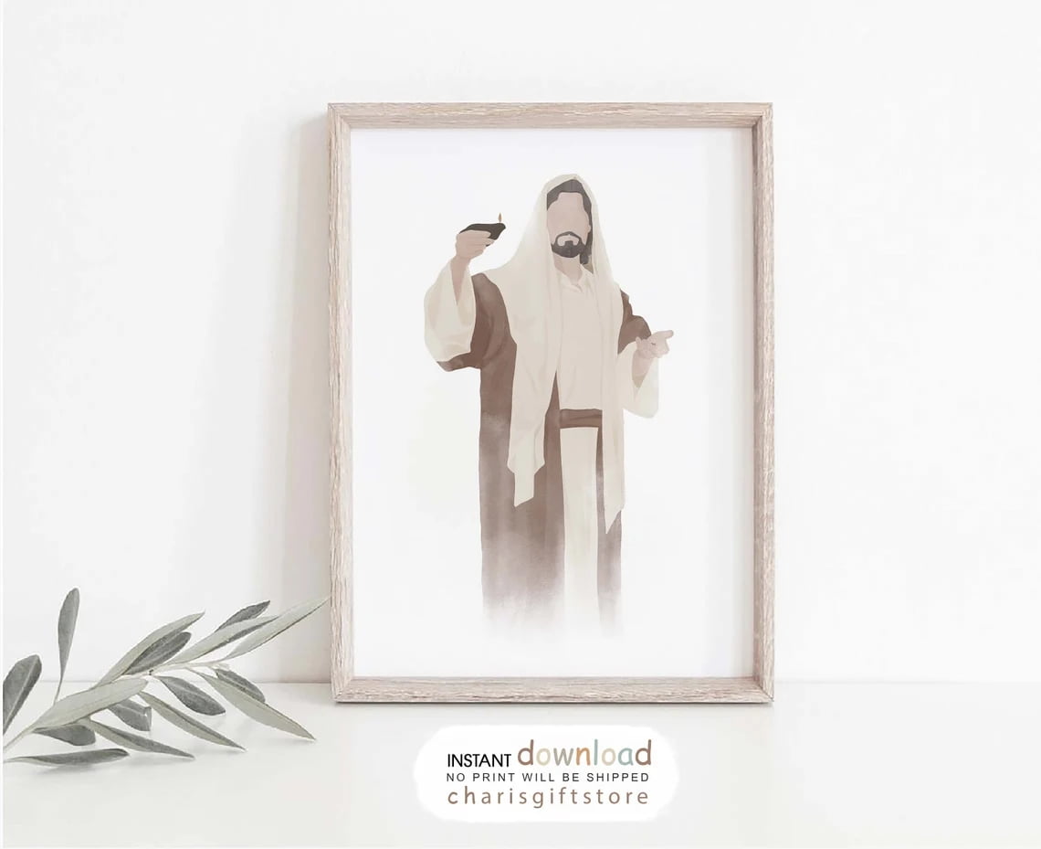 Jesus Portrait Wall Art Jesus Wall Art Printable Christian Decor ...
