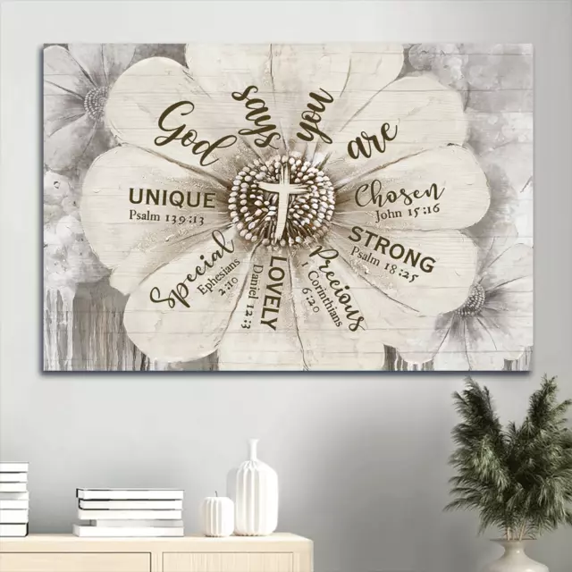 Jesus Poster Abstract Flower Painting, Vintage Drawing, Bible Verse ...