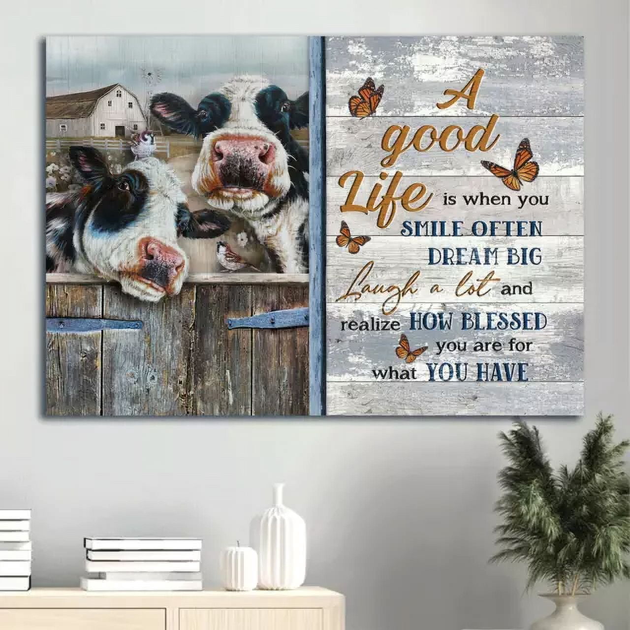 Jesus Poster - Beautiful Dairy Cow, Old Farm Poster - Gift For ...