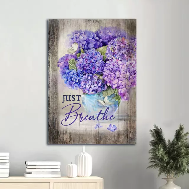 Jesus Poster Beautiful Hydrangea Drawing, Purple Flower Poster Gift For ...