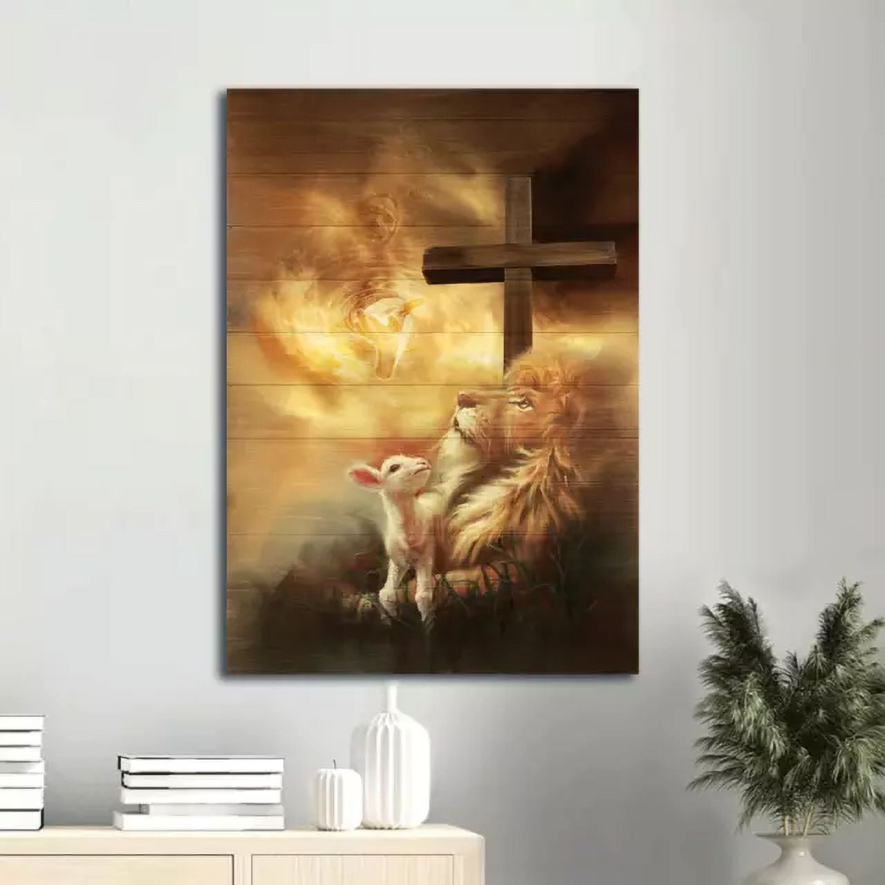 Jesus Poster Beautiful Lion And Lamb, Lion Of Judah, Lamb Of God Poster ...